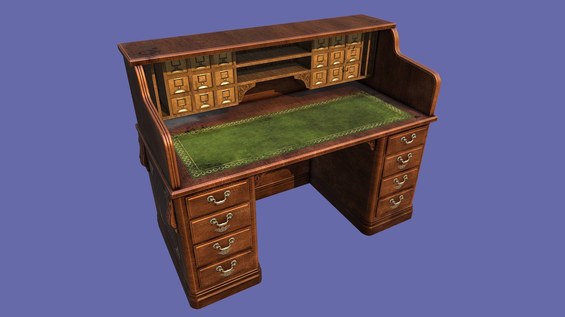 Vintage work desk - 3D model by glenfx [8ab6a36] - Sketchfab