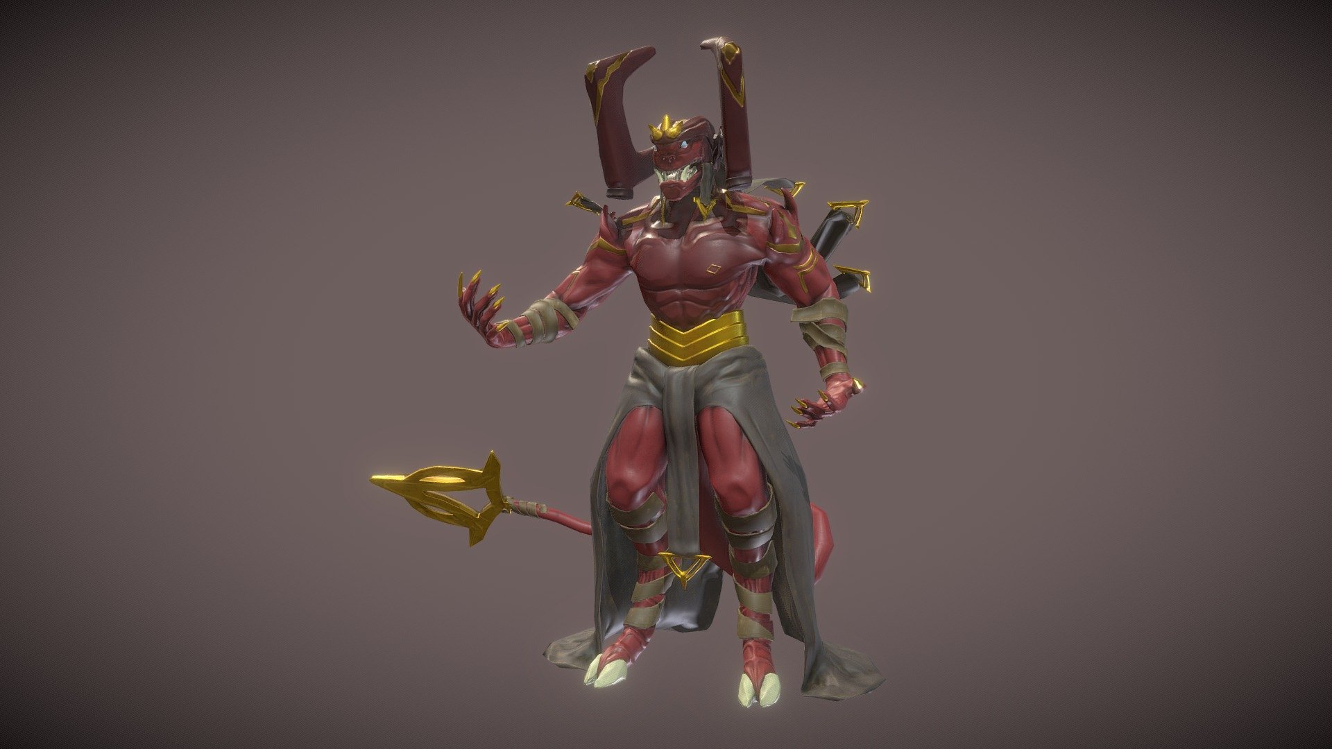 Demon Wizard - 3D model by Mathis Nowak (@Mathis_Nowak) [8abab25 ...