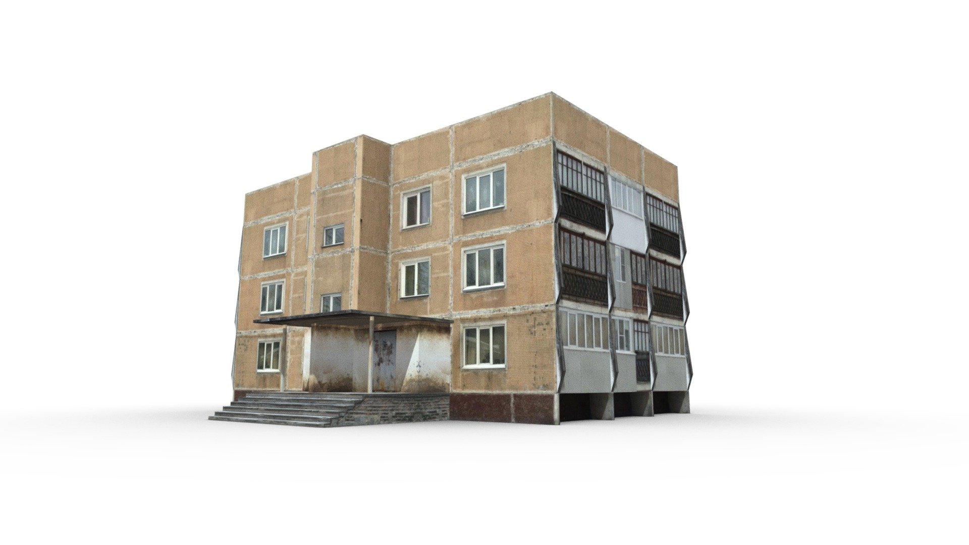 Panel House 3f - Download Free 3D model by Nikita Ryzhkin ...