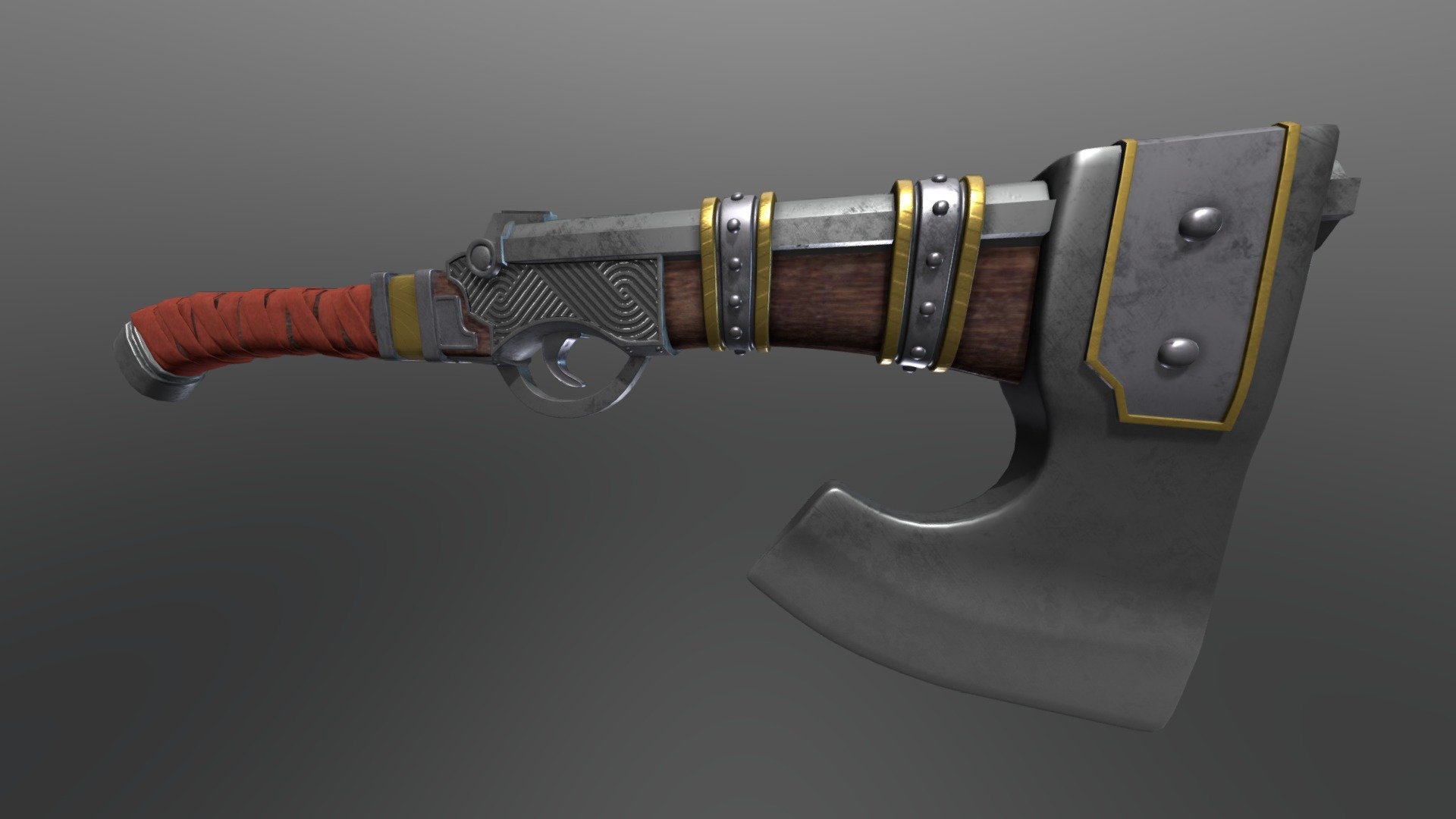Axegun - 3D model by Tortogil (@yeschenko.pavel) [8ac0f74] - Sketchfab