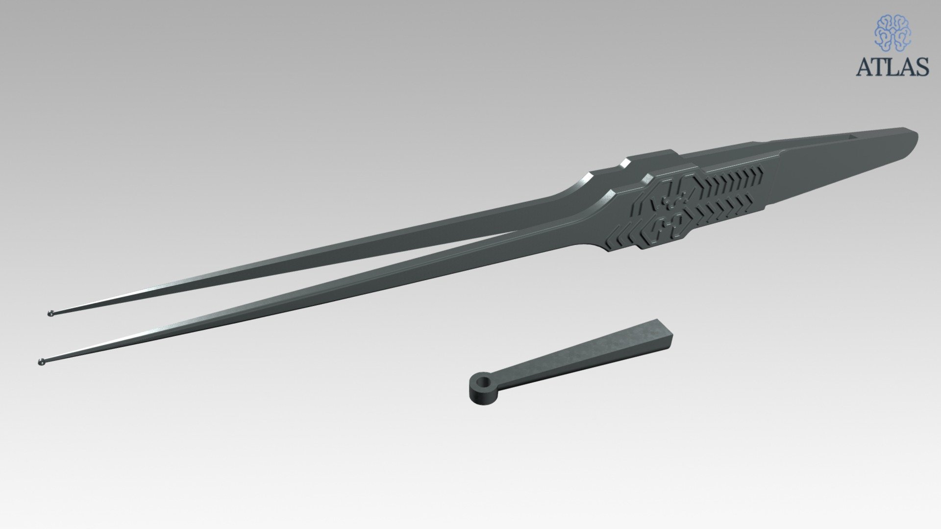 ATLAS Straight Cup Forceps - 3D model by The Neurosurgical Atlas ...