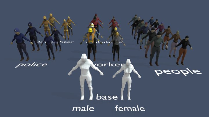 Humans 3D models - Sketchfab