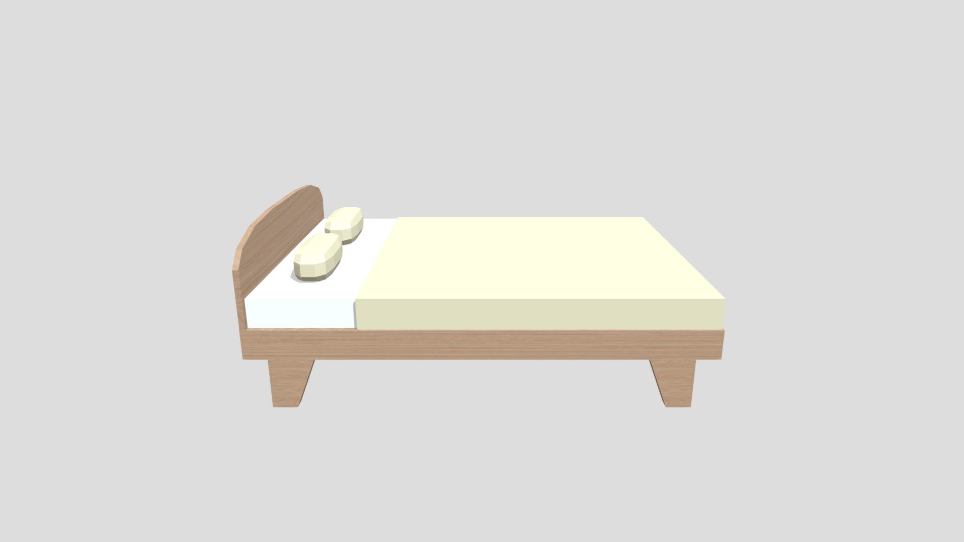 Modern Bed with Mattress - Download Free 3D model by Kimi (@KimiLoYd ...