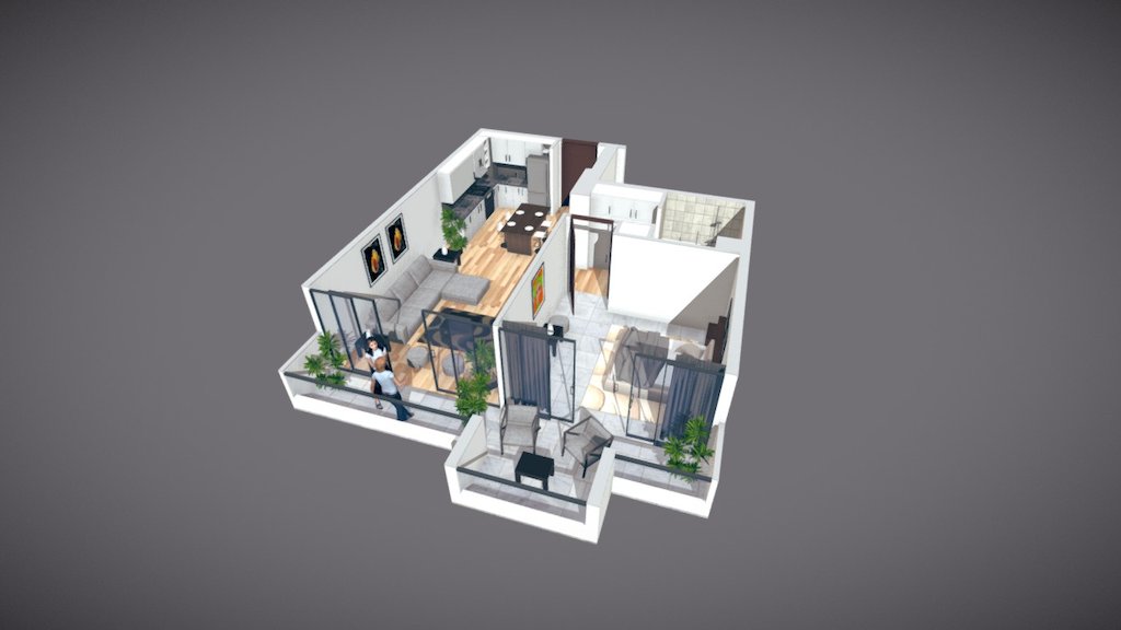 Floor plan test - 3D model by andreas2020 [8acc4fd] - Sketchfab