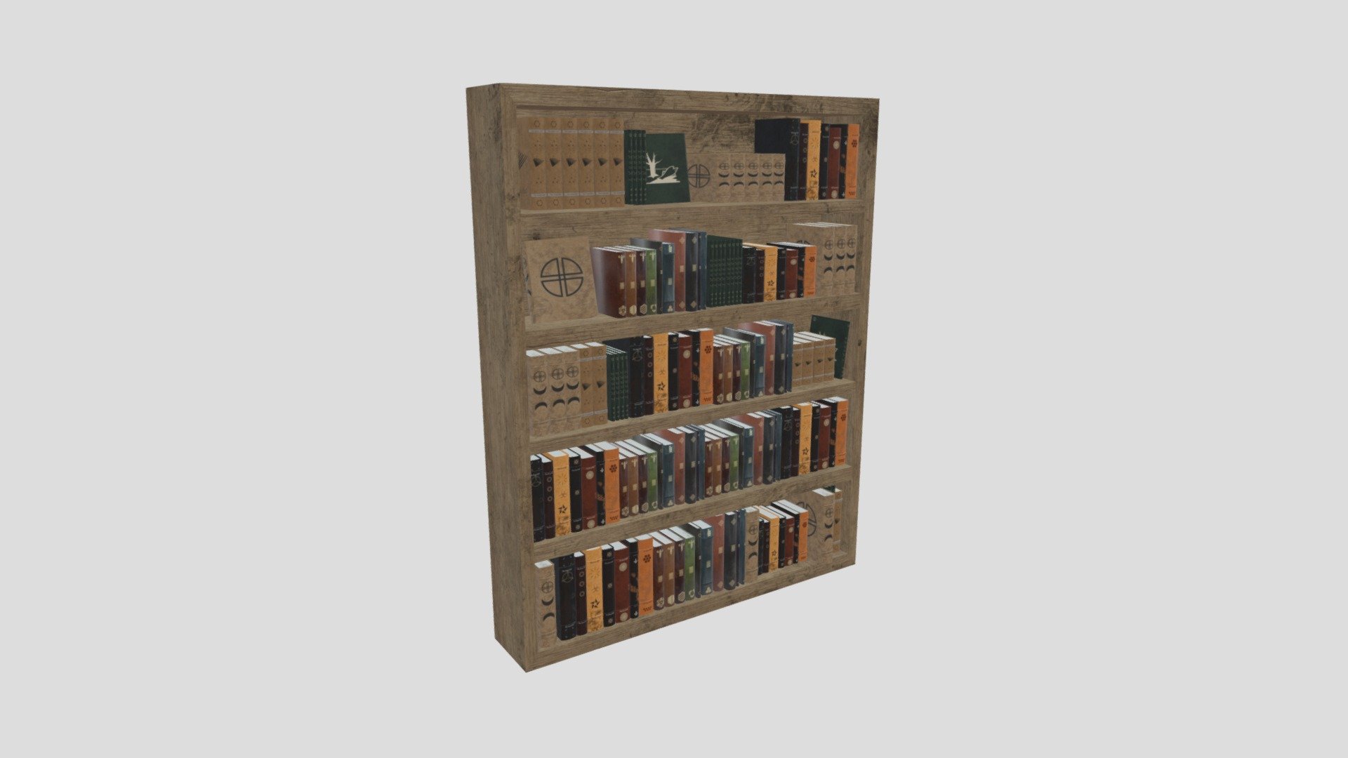 Bookshelf_ Books - 3D model by Belinda_Lourey [8acc9ce] - Sketchfab
