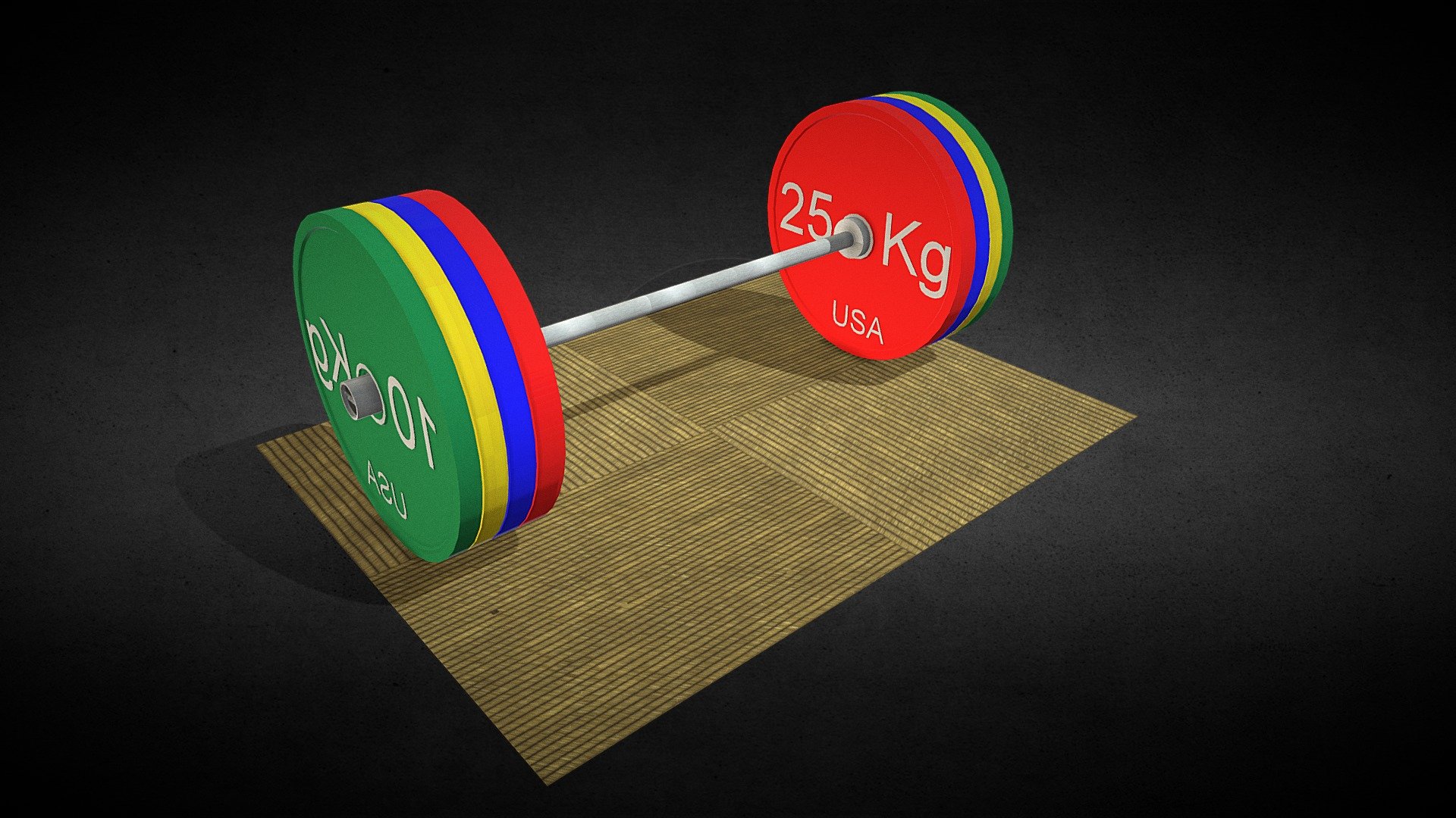 Barbell - Download Free 3D model by MH (@MH...) [8acd766] - Sketchfab