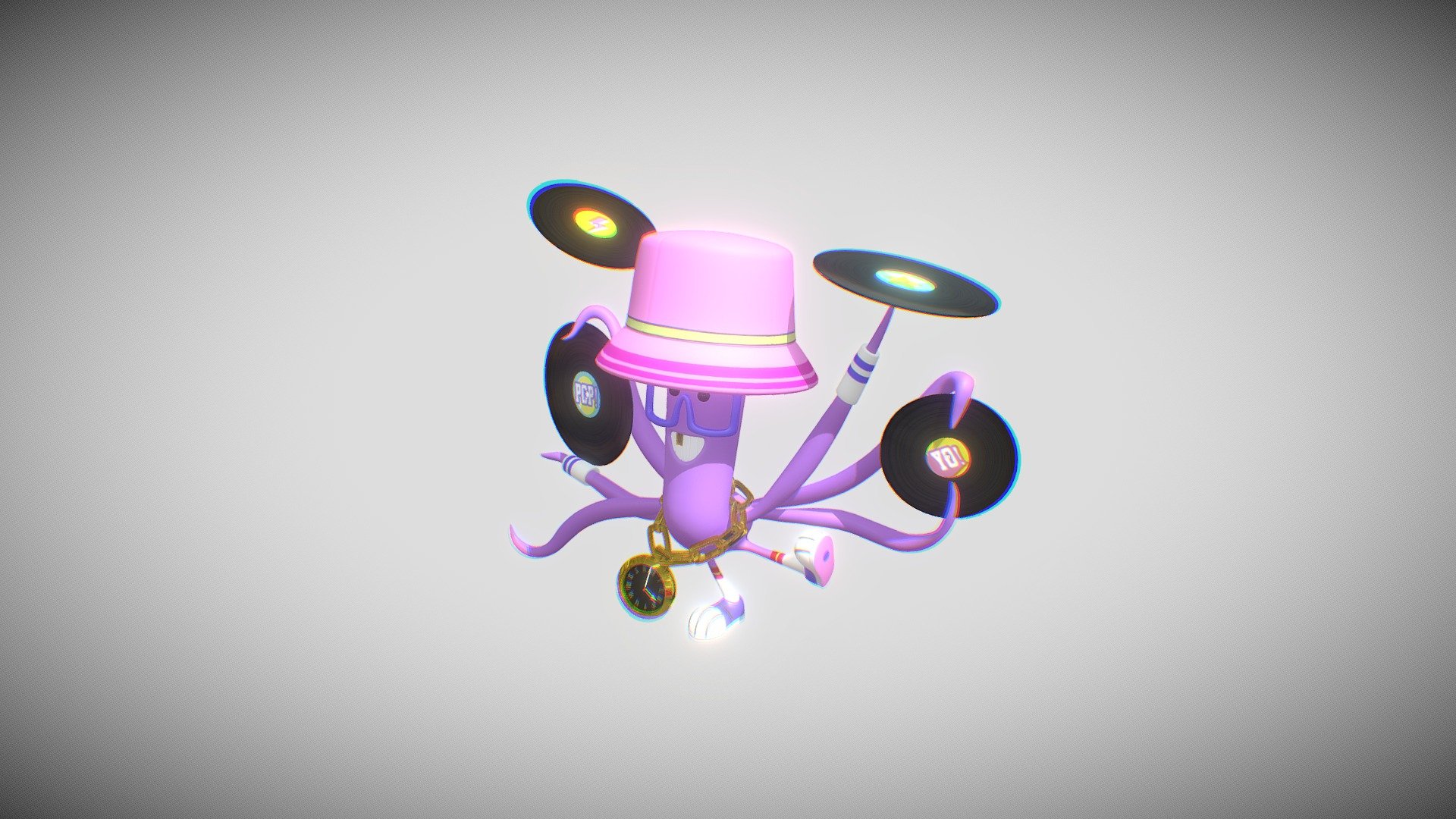 DJ Octopus - 3D model by teoex [8acdf52] - Sketchfab