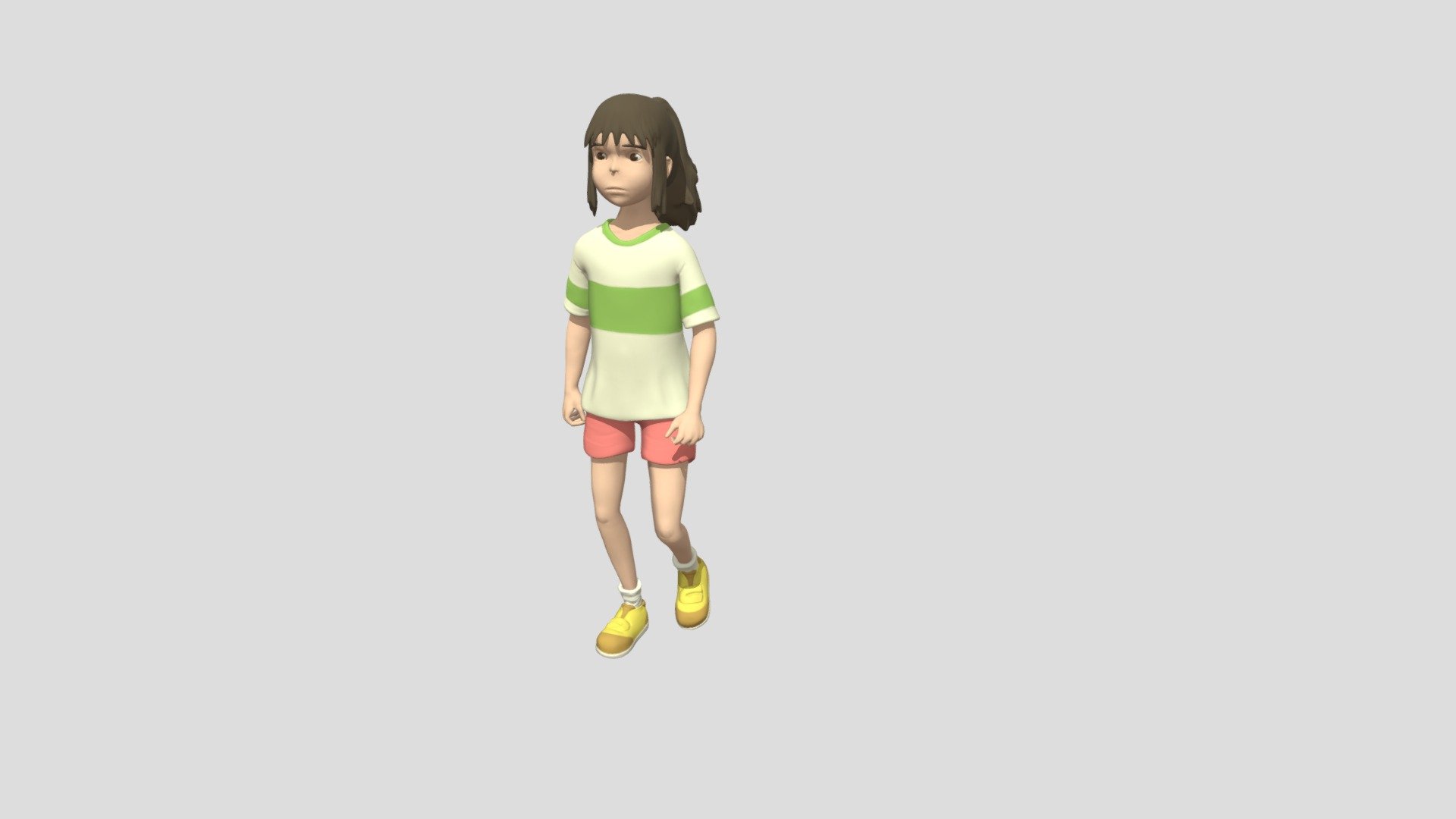 Chihiro walking - 3D model by Campana_del_mar [8ad1db0] - Sketchfab