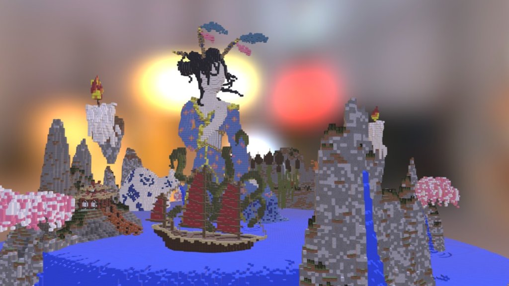 [Minecraft Timelapse] The song of a Geisha - 3D model by ElysiumFire ...
