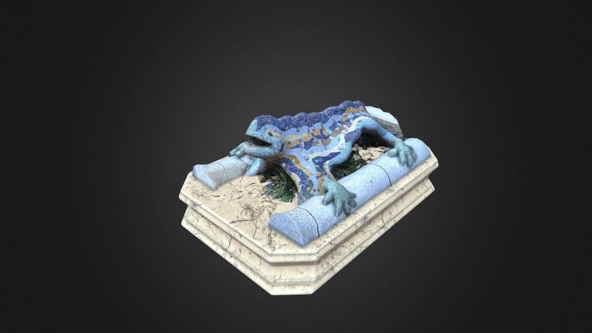 Dragon Gaudi - Park Guell - 3D model by BorjaRD Aerial (@BorjaRDAerial ...
