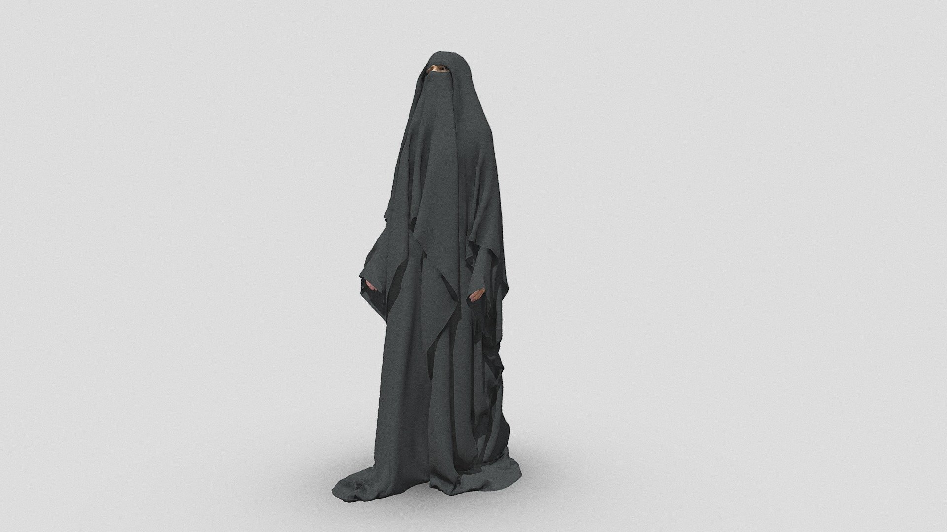 Arab Woman in long robe dress - 3d people - Buy Royalty Free 3D model ...