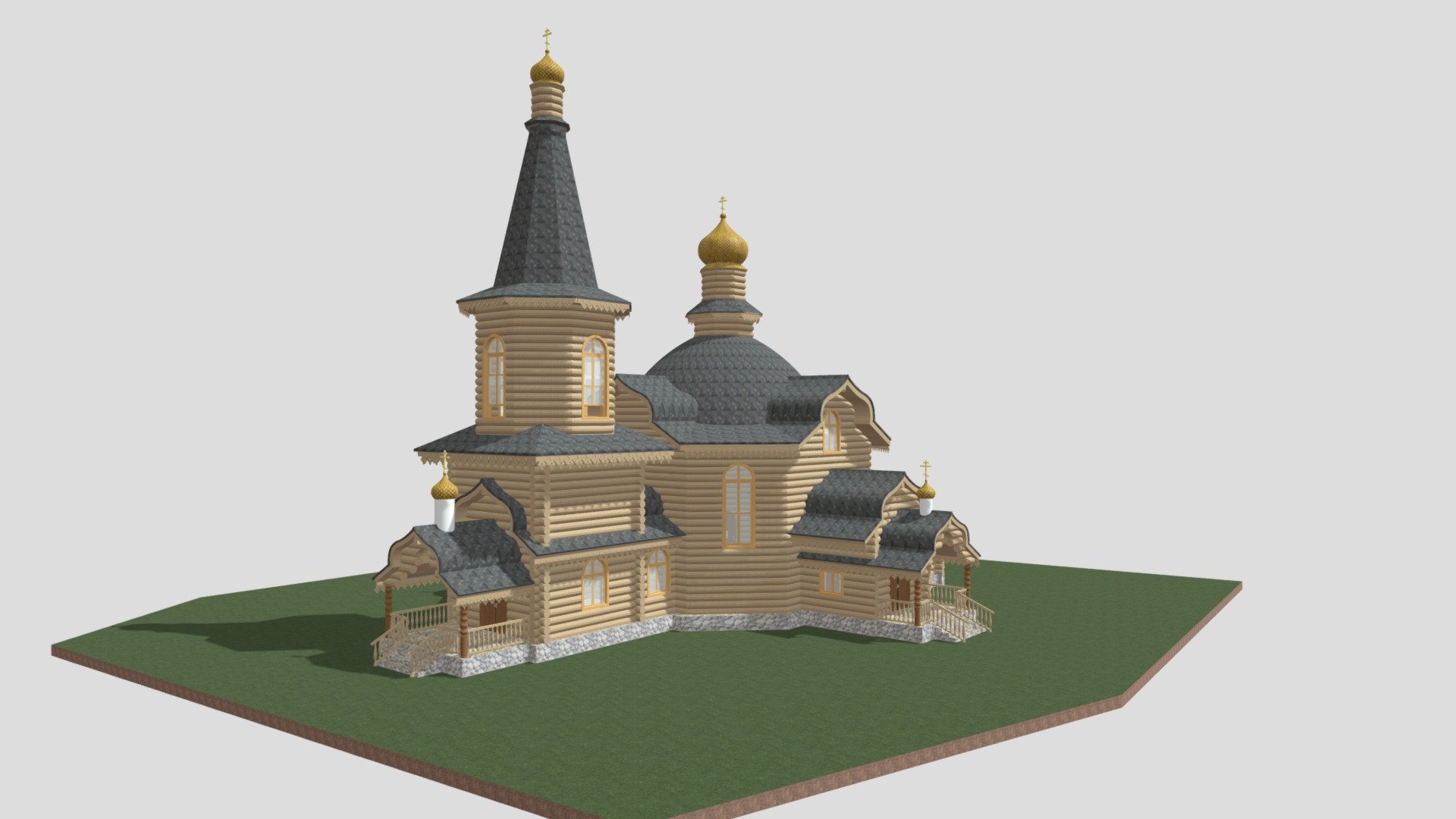 Храм село Монастырь 22 арх — купол 10 м - 3D model by argoargochain ...
