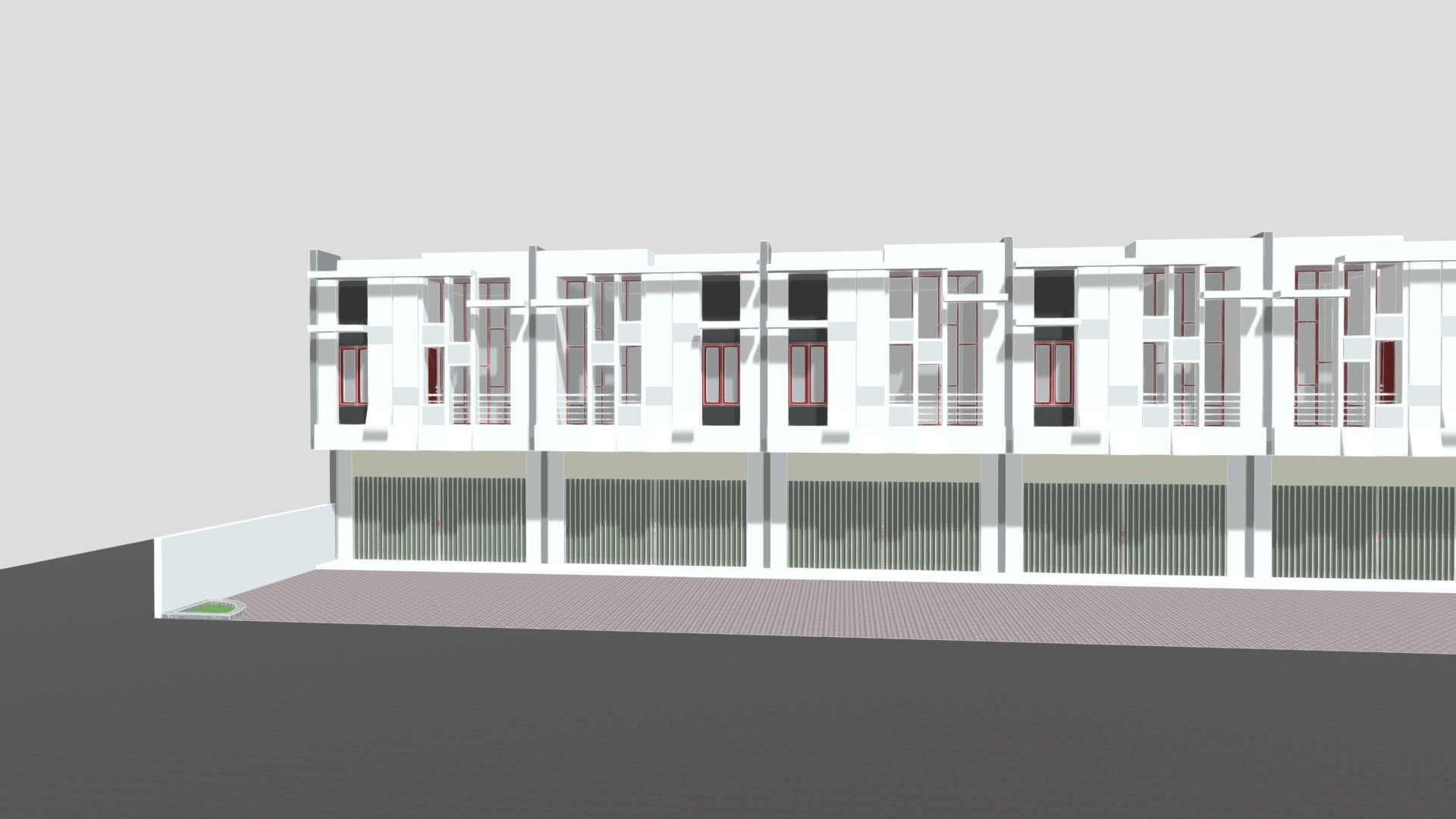 Shophouse Complex - 3D model by ren.gunarso [8ad5727] - Sketchfab