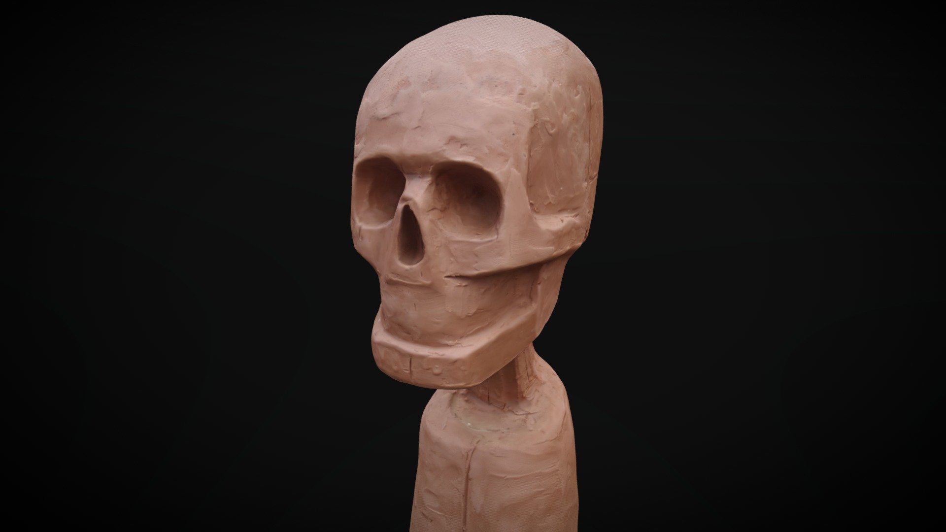 Clay skull - Download Free 3D model by OldRavenNL [8ad7084] - Sketchfab