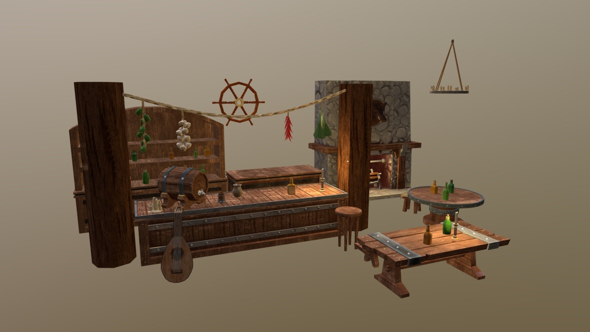 Stylized Tavern Pack - 3D model by Pareidolic [8ad980a] - Sketchfab