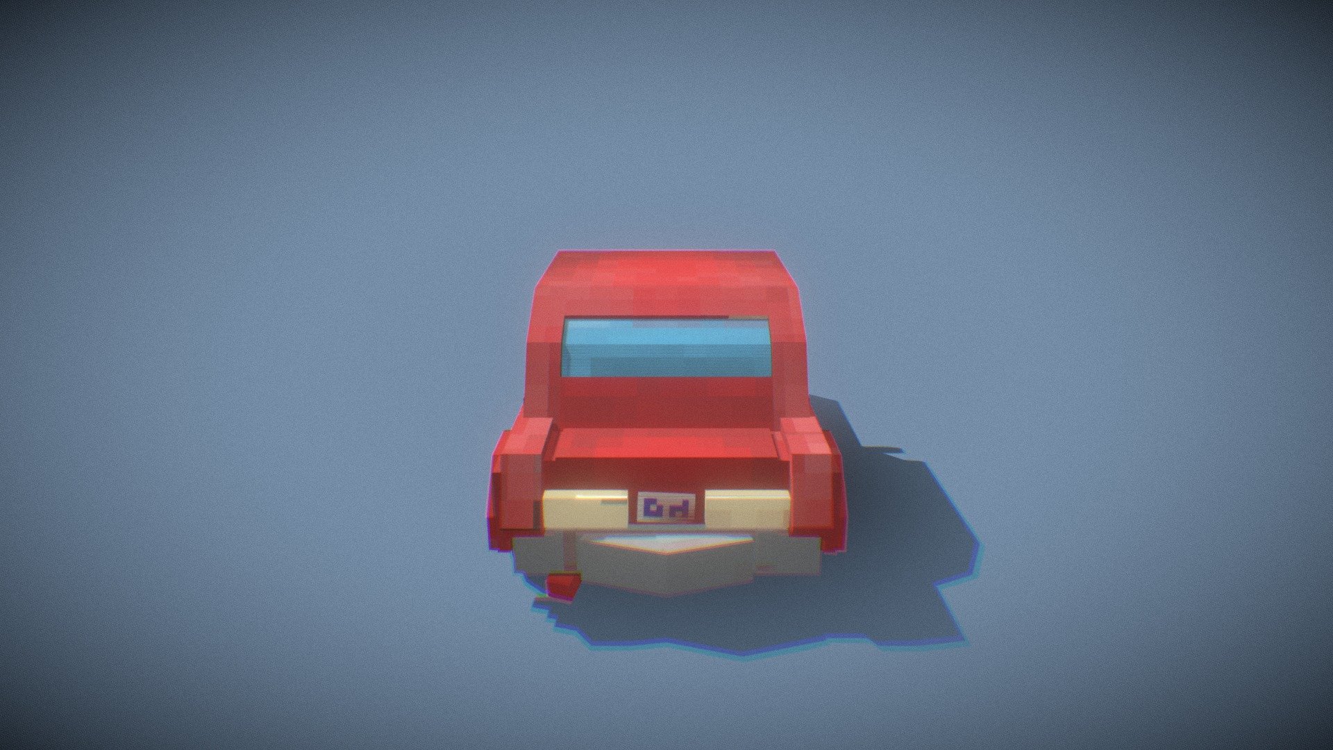 Red Car (lazy texture) - 3D model by iwataro [8adab34] - Sketchfab