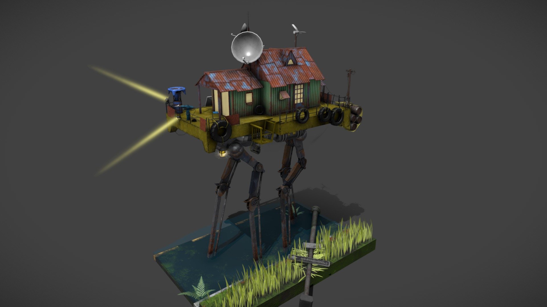 Walking House - 3D model by Giordani_Mathieu [8ade8ff] - Sketchfab