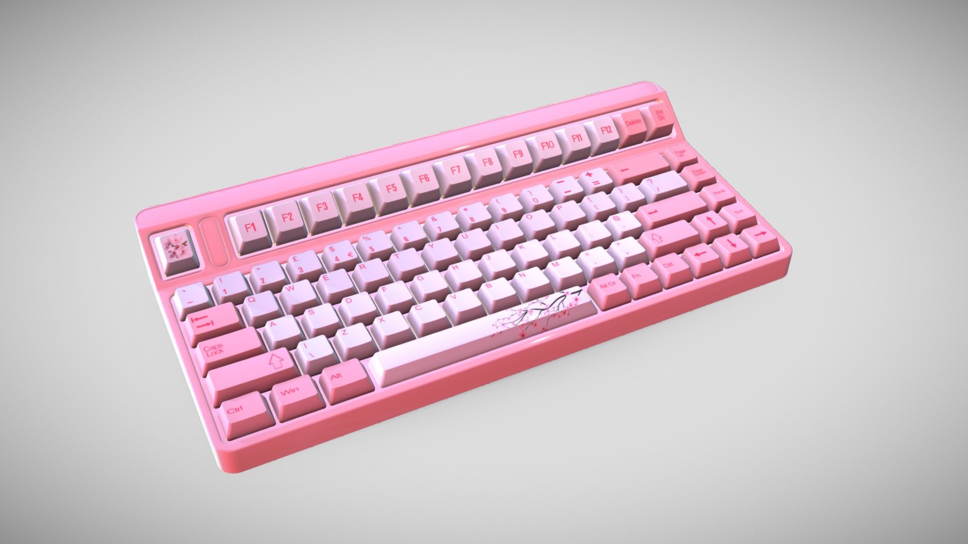 Sakura Computer Keyboard - 3D model by roxannemakesmodels (@Roxanne ...