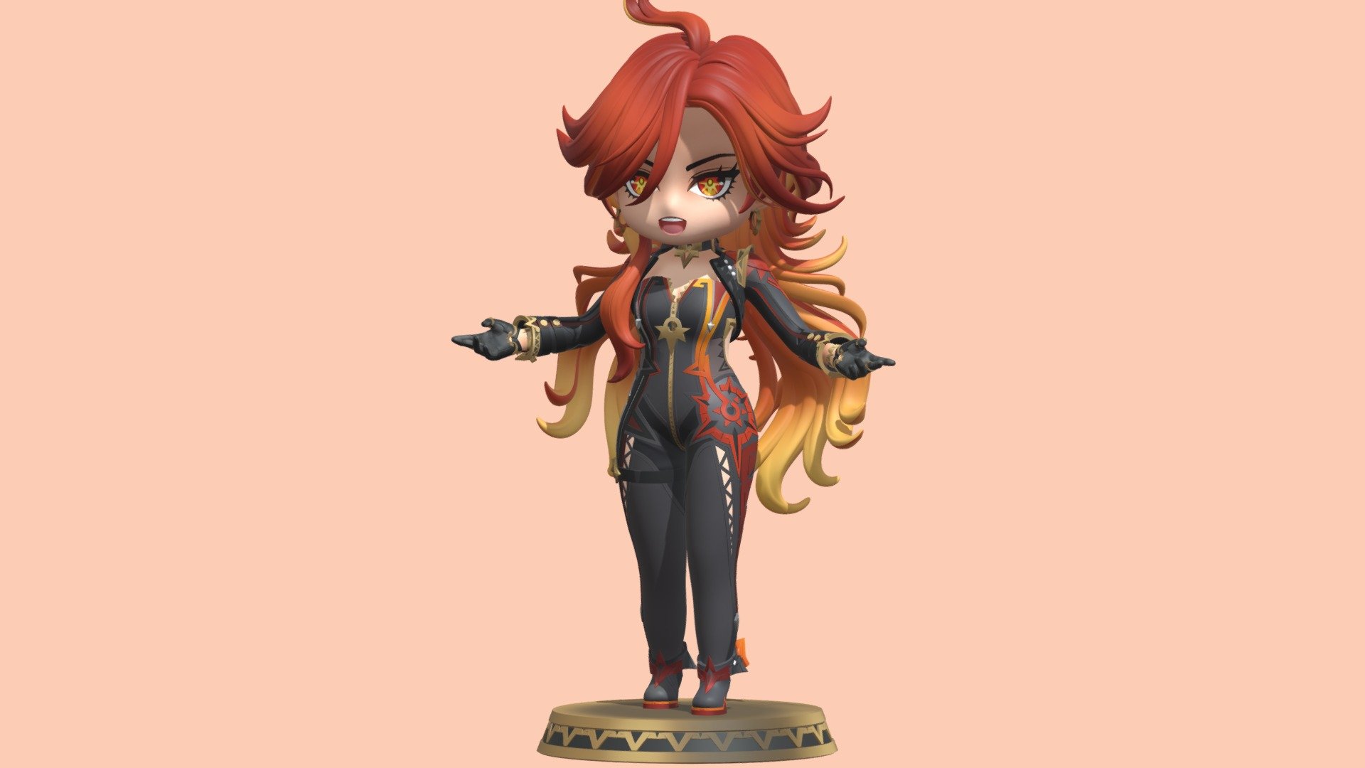 CHIBI Archon Natlan Mavuika GENSHIN IMPACT - 3D model by ChibiVerse ...