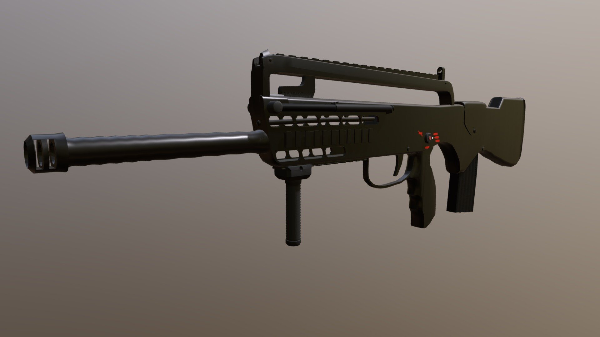 Famas-M Bullpup Assult Rifle - 3D model by Harri Jones (@HarriJones23 ...