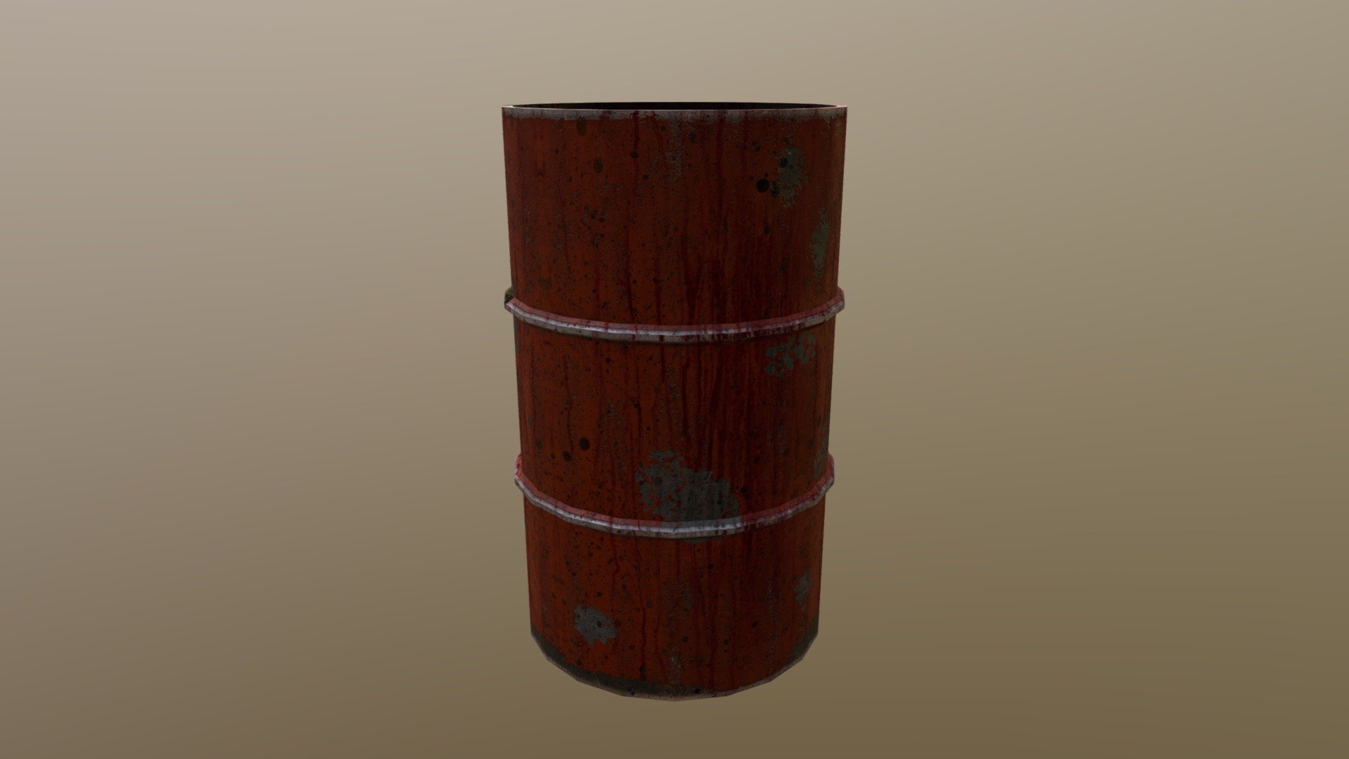 Metal Barrel - 3D model by lolpiggy101 [8ae3a02] - Sketchfab