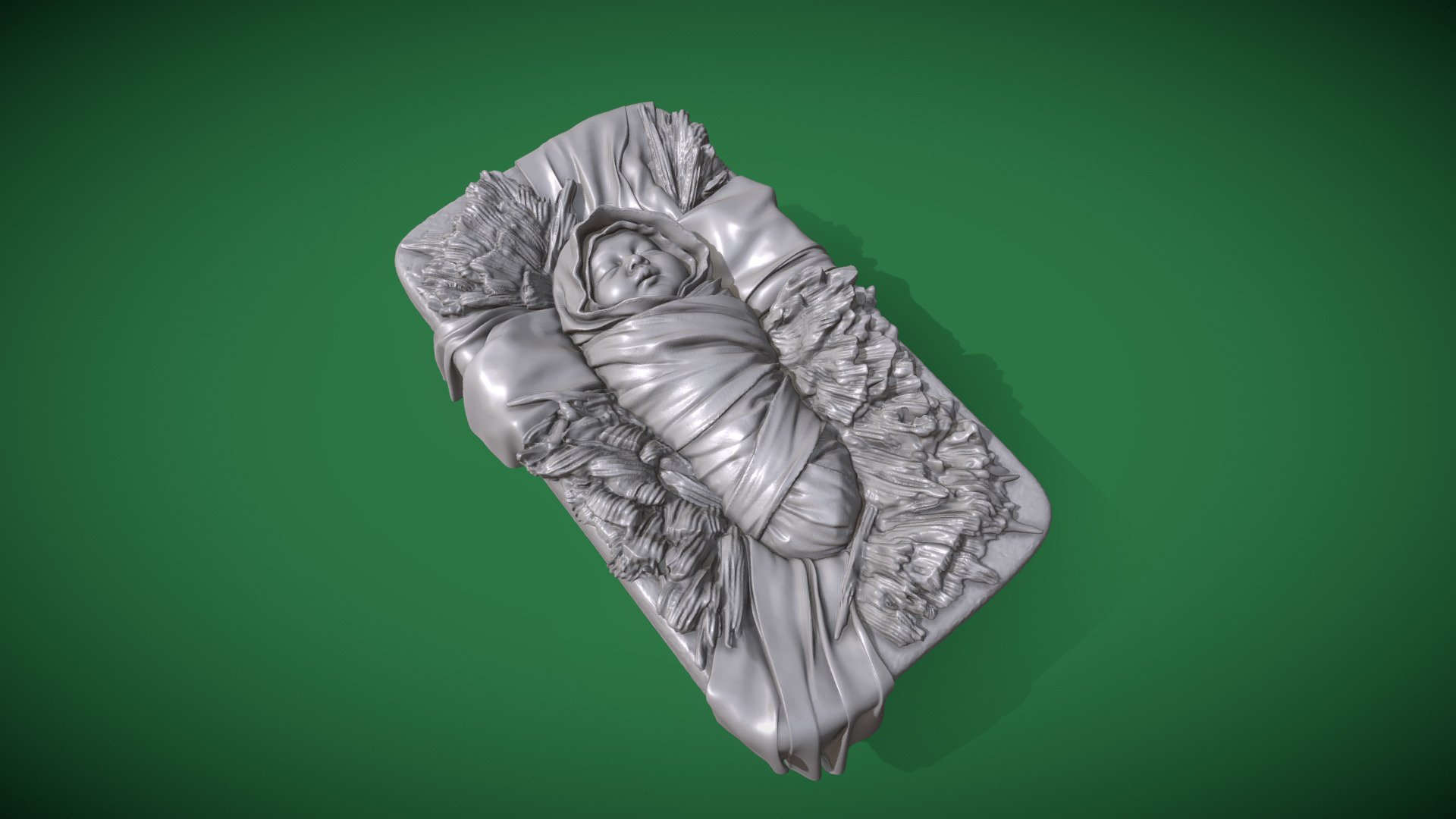 Baby Jesus in a manger - 3D model by 3doftom [8ae3e48] - Sketchfab
