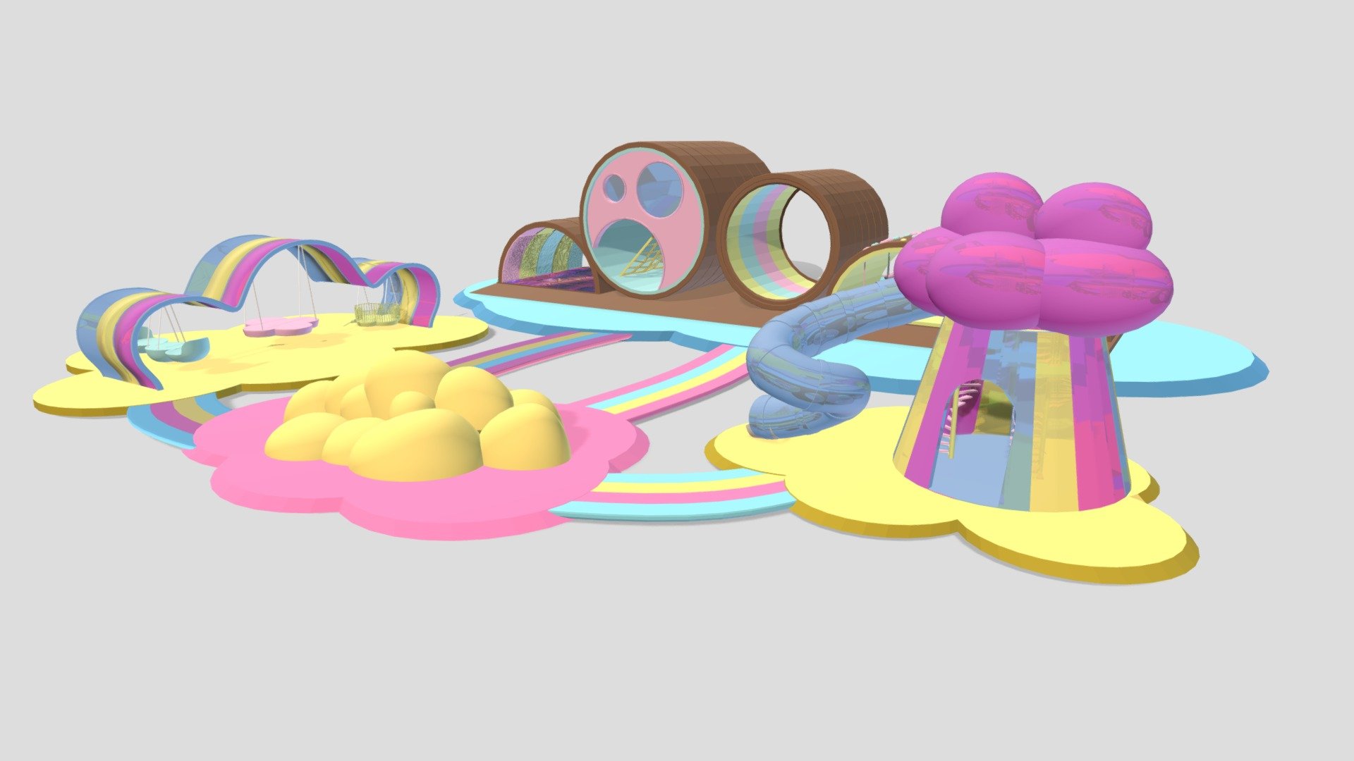 Elementree Air Playground - 3D model by saraperocchio [8ae40e6] - Sketchfab