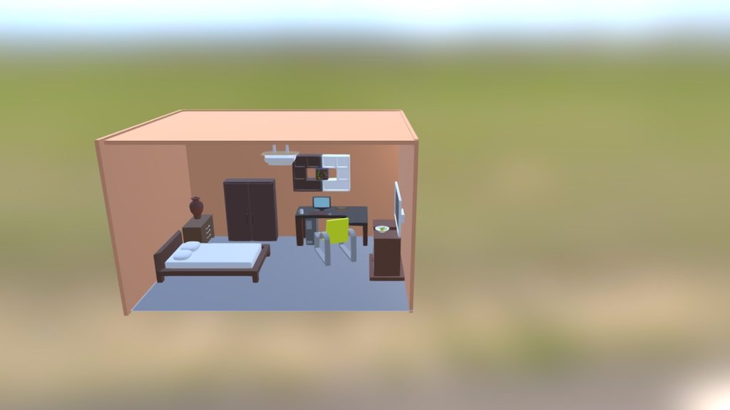 Projeto de Quarto - 3D model by PedroCastro21 [8ae4c96] - Sketchfab