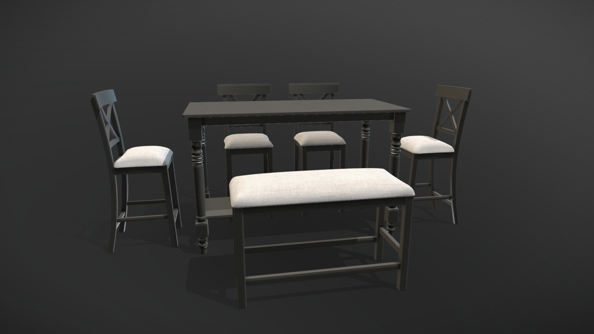 Dining Table Set - 3D model by keeley.arts [8ae5bf2] - Sketchfab