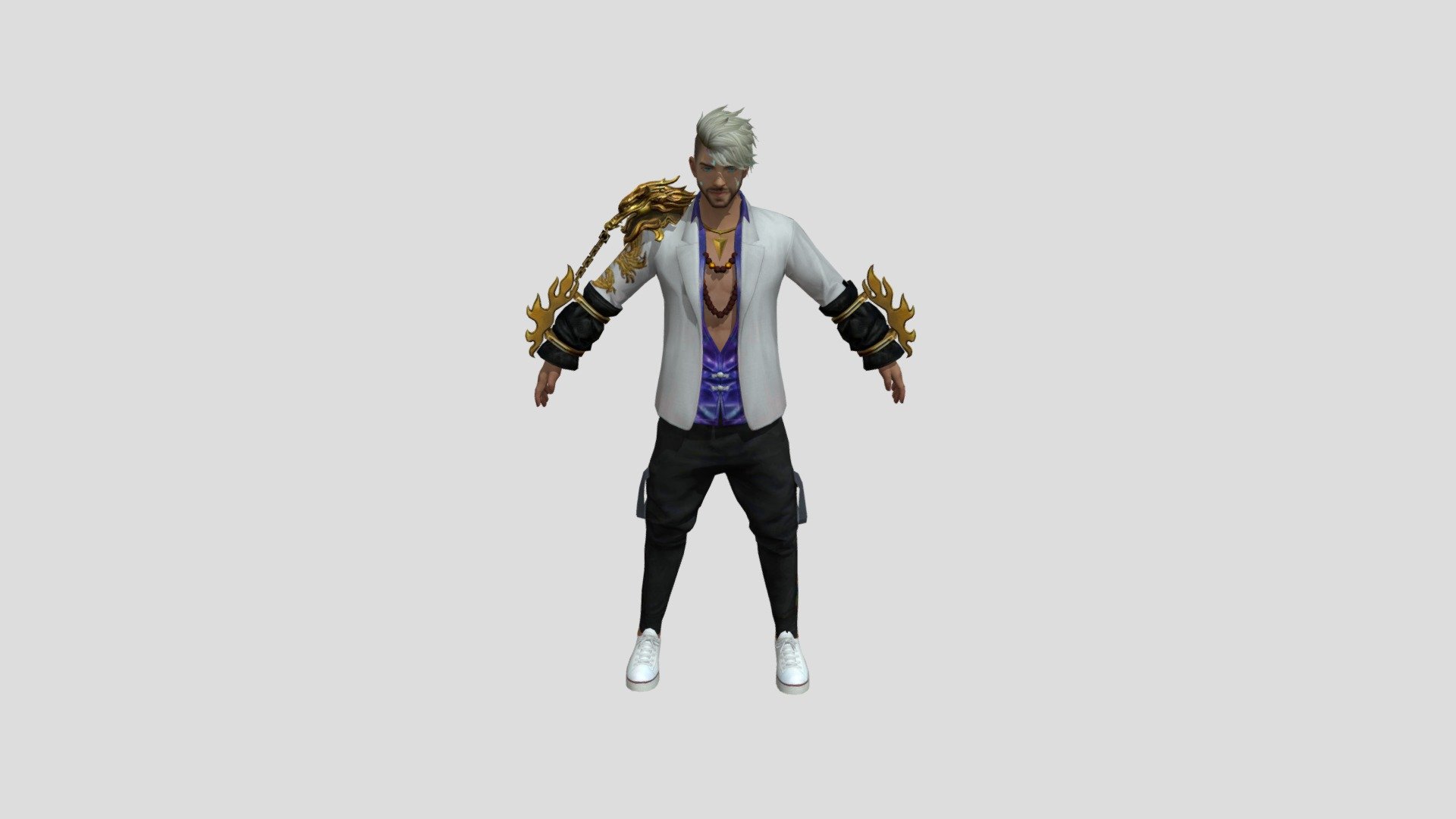 Free Fire 3d Model In "A" Pose Download - Download Free 3D model by ...