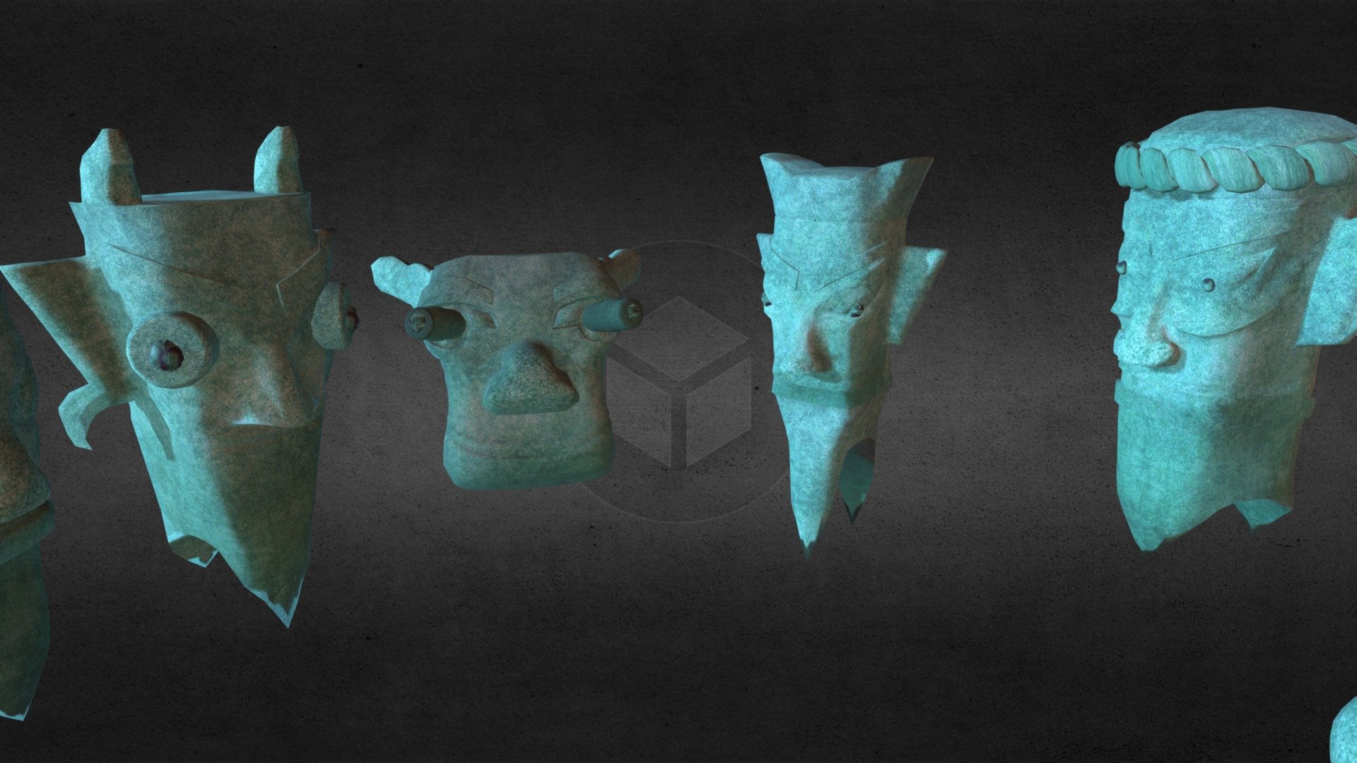 Shu Statues - 3D model by J Dakota Powell (@jdakotapowell) [8ae780d ...