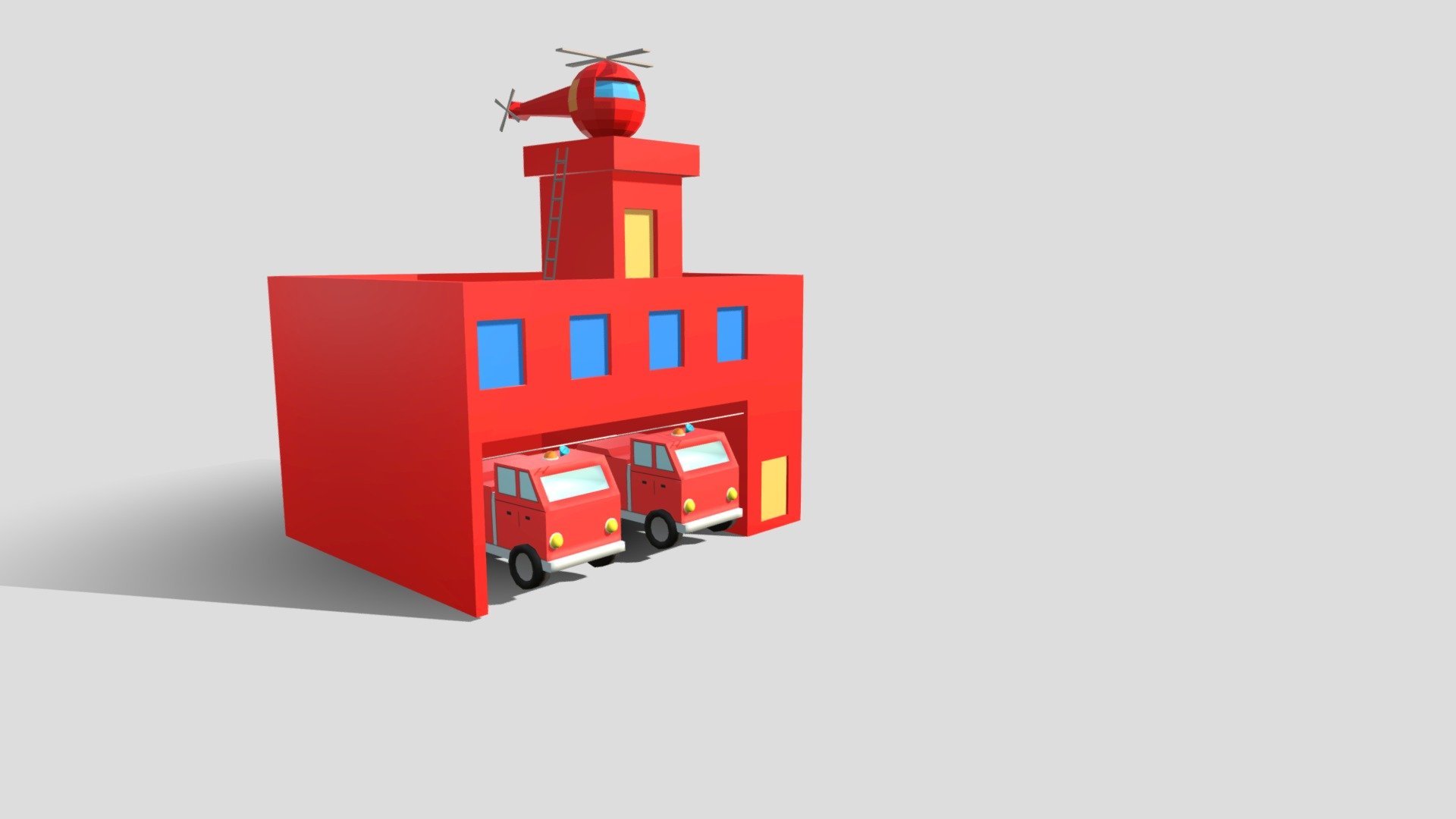 Fire Department - Download Free 3D model by Sba Stuff (@sbastuff ...