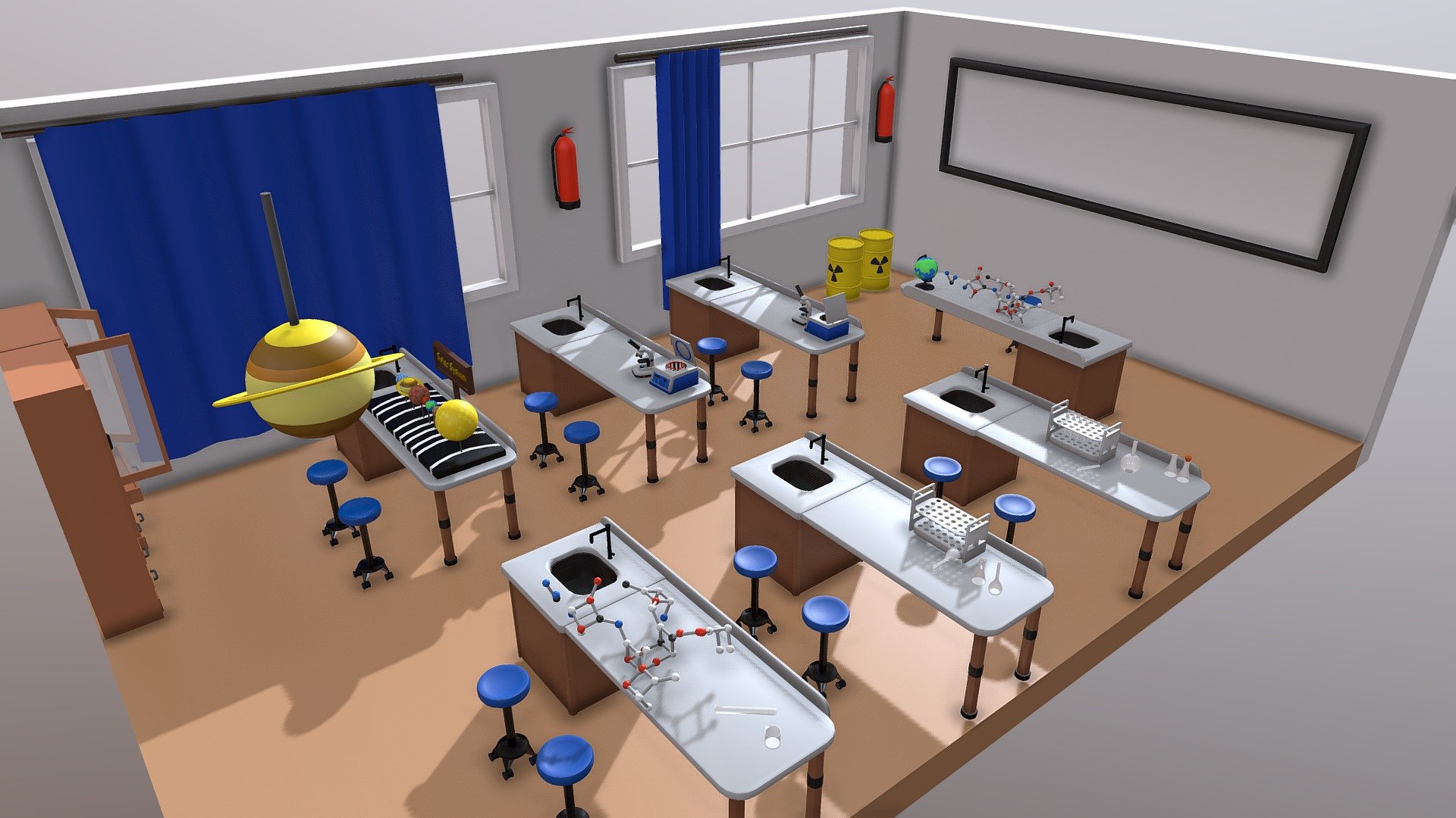 Chemestry lab Classroom - Download Free 3D model by stylo0 [8ae79ea] - Sketchfab