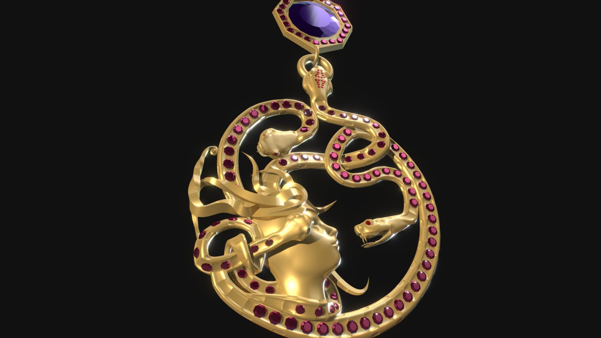 Gorgona Pendant Jewelry - 3D model by krasowski [8ae7c5a] - Sketchfab