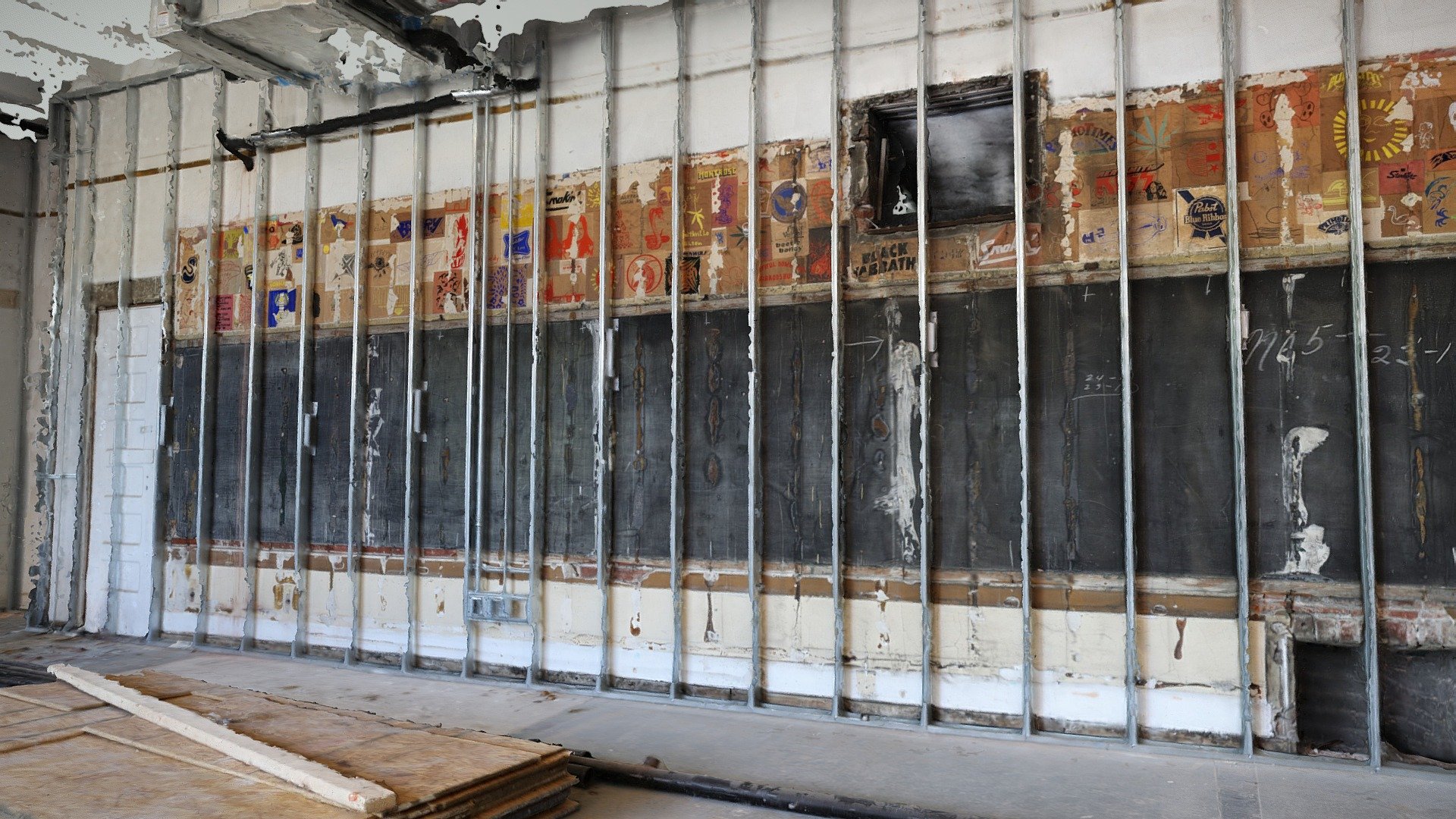 IU McCalla School wall: 1970's print design area - Download Free 3D ...
