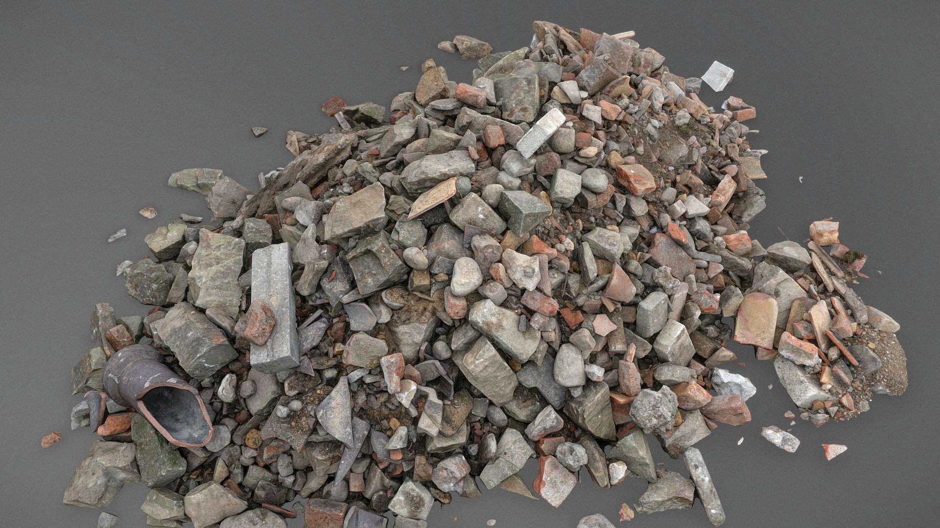 Rubble pile with pipe - Buy Royalty Free 3D model by matousekfoto ...