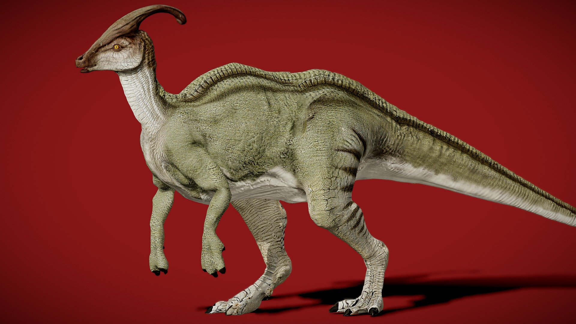Animated Parasaurolophus With PBR Textures - 3D model by Anees Animates ...