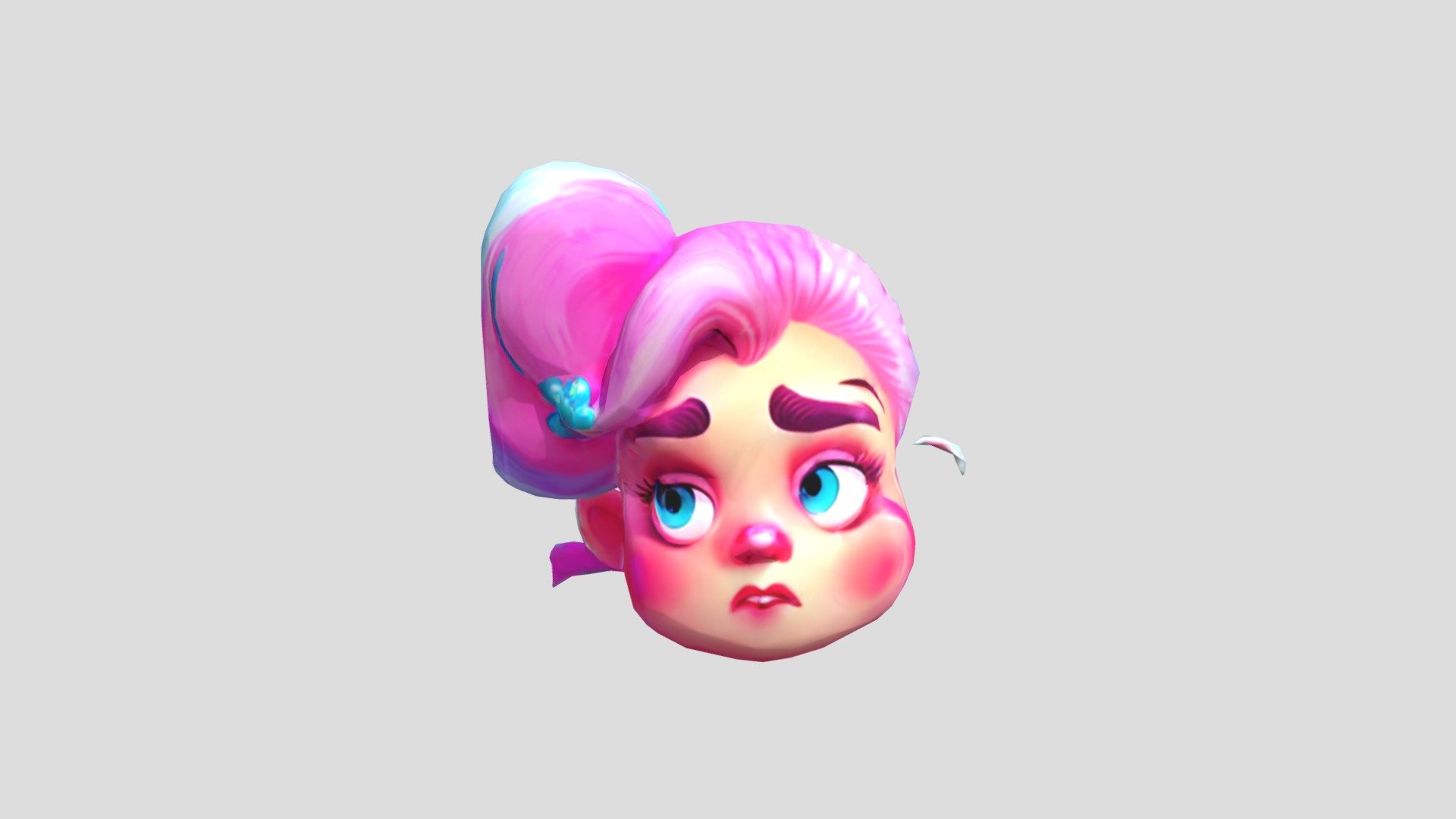 "Magenta Joy A Cheeky Cartoon with Happy Express - Download Free 3D model by klrxyz [8af2e1f ...