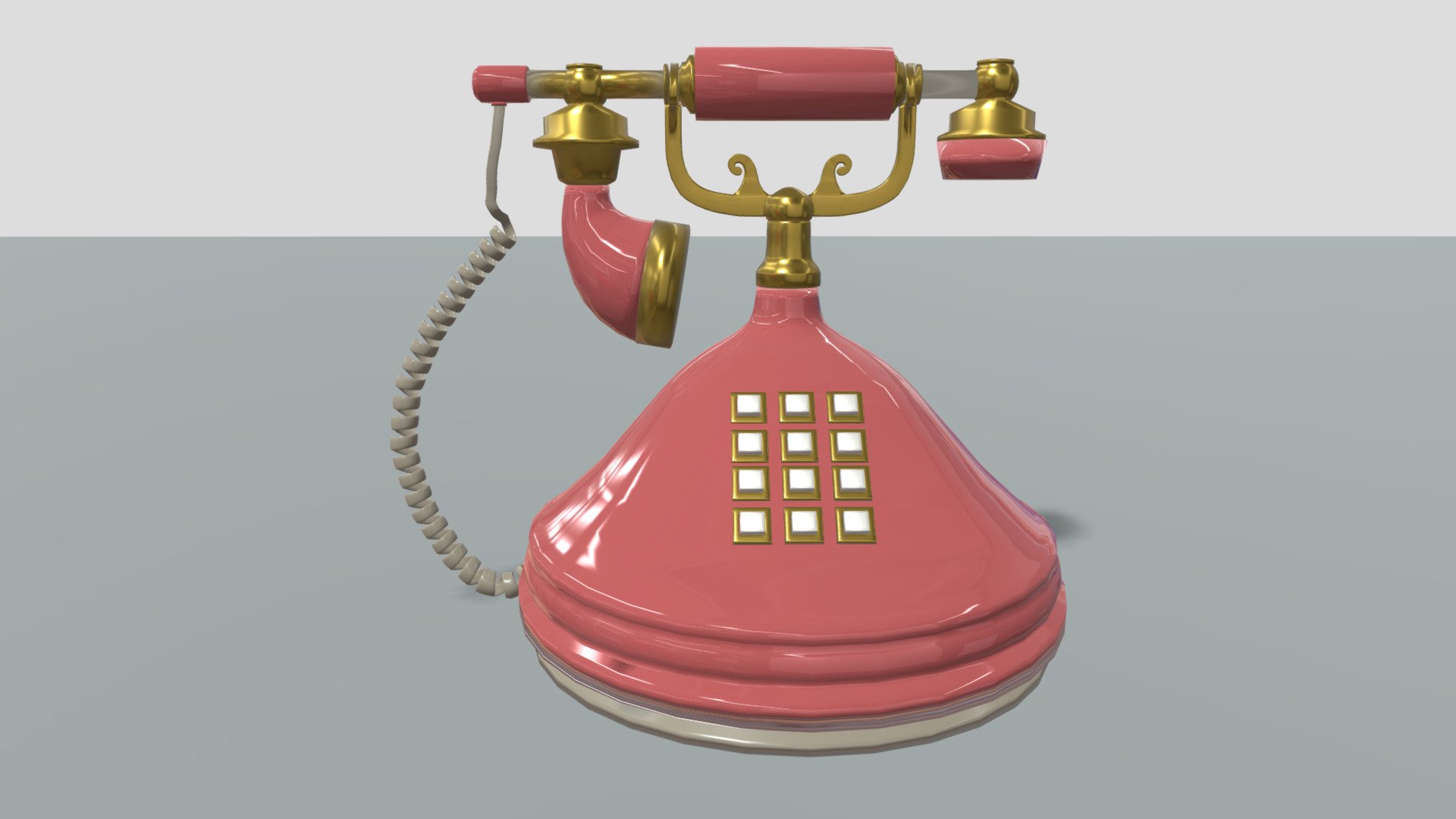 Retro Phone - Download Free 3D model by OksanaMak [8af3abd] - Sketchfab