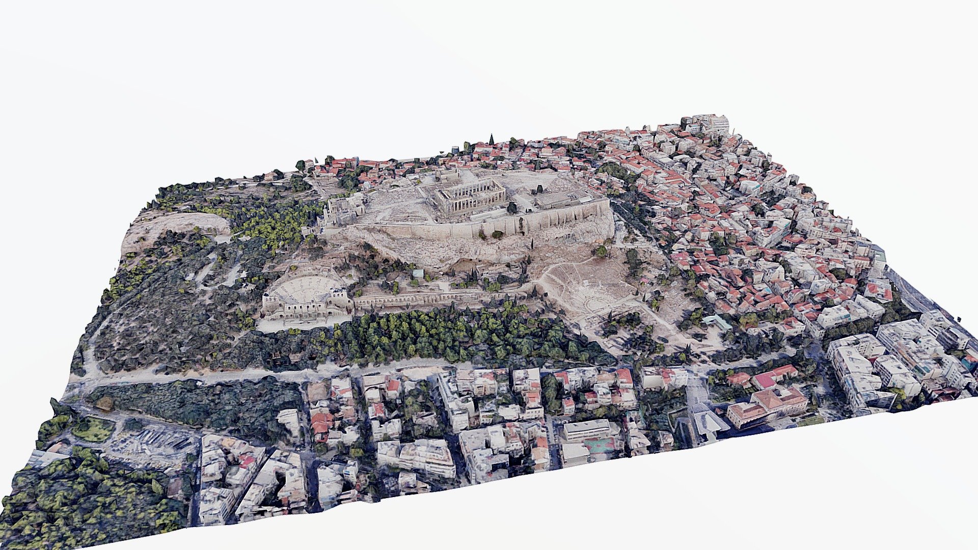Acropolis,Athens,parthenon,temple,map,scan - 3D model by SENSIET ...