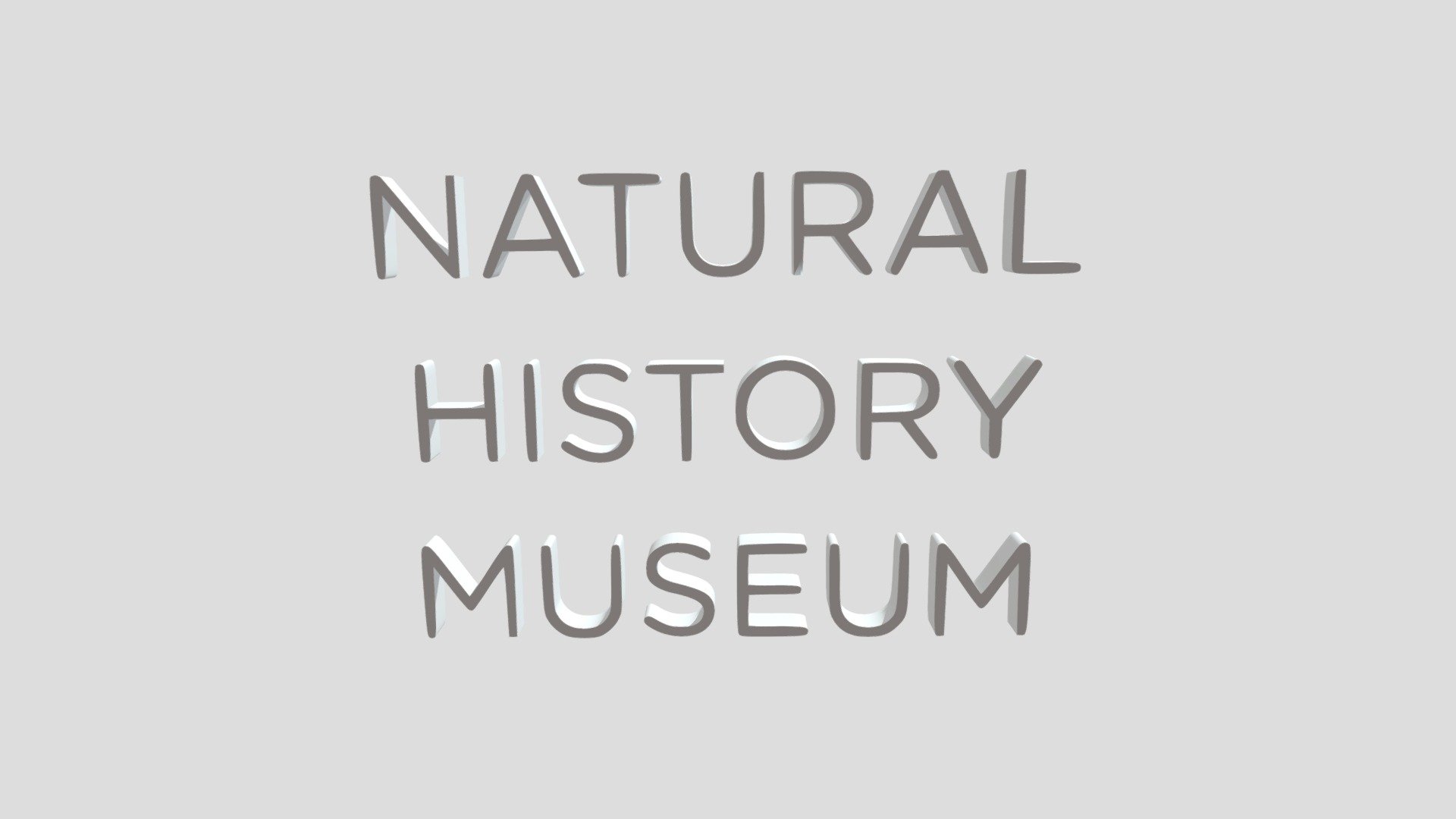 Natural History logo white - Download Free 3D model by nicmitham ...