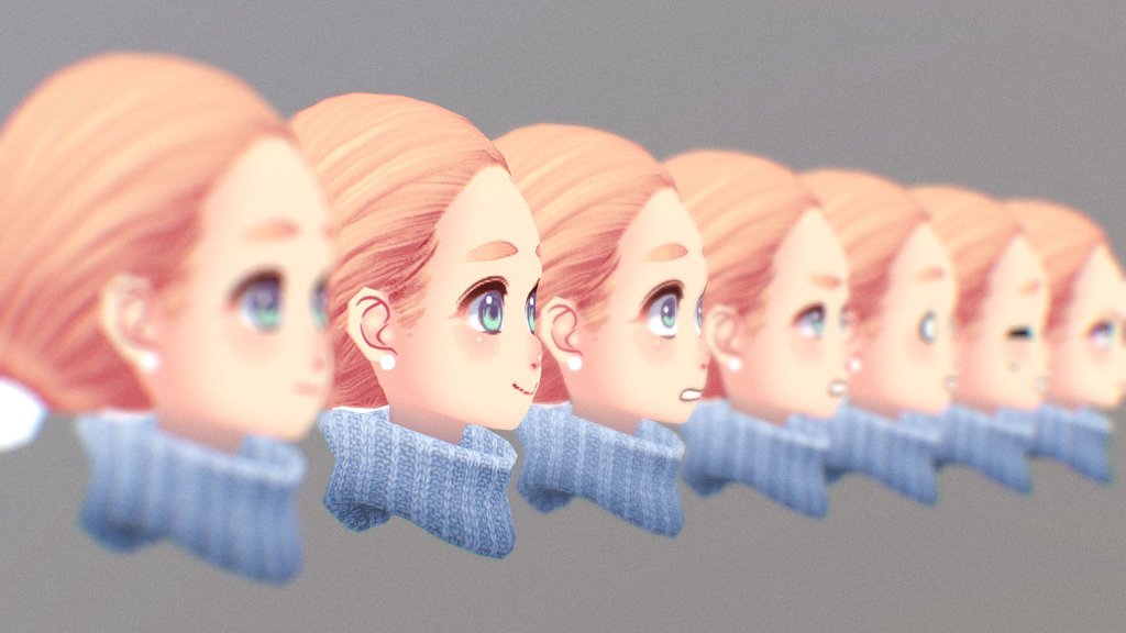 Facial Expressions - A 3D model collection by Probando Aplicaciones ...