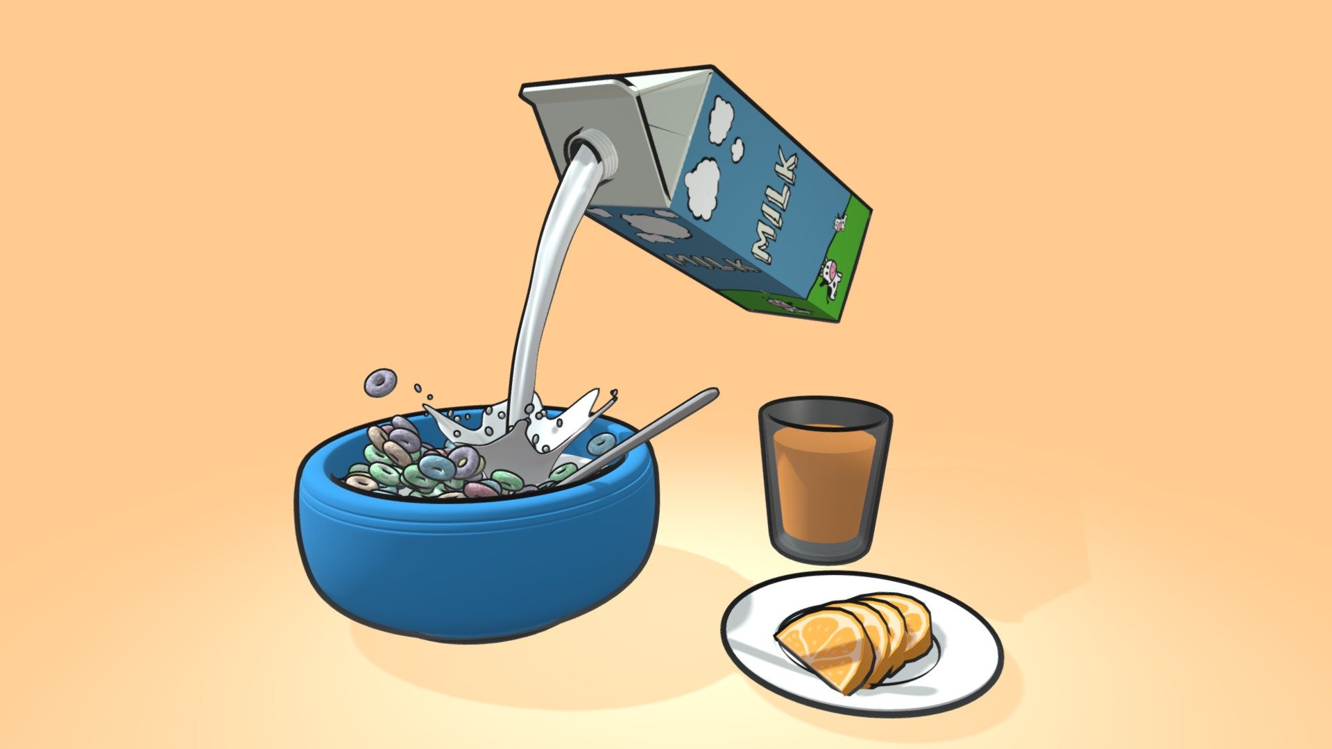 Part of a Complete Breakfast - 3D model by Discover (@Discovered ...