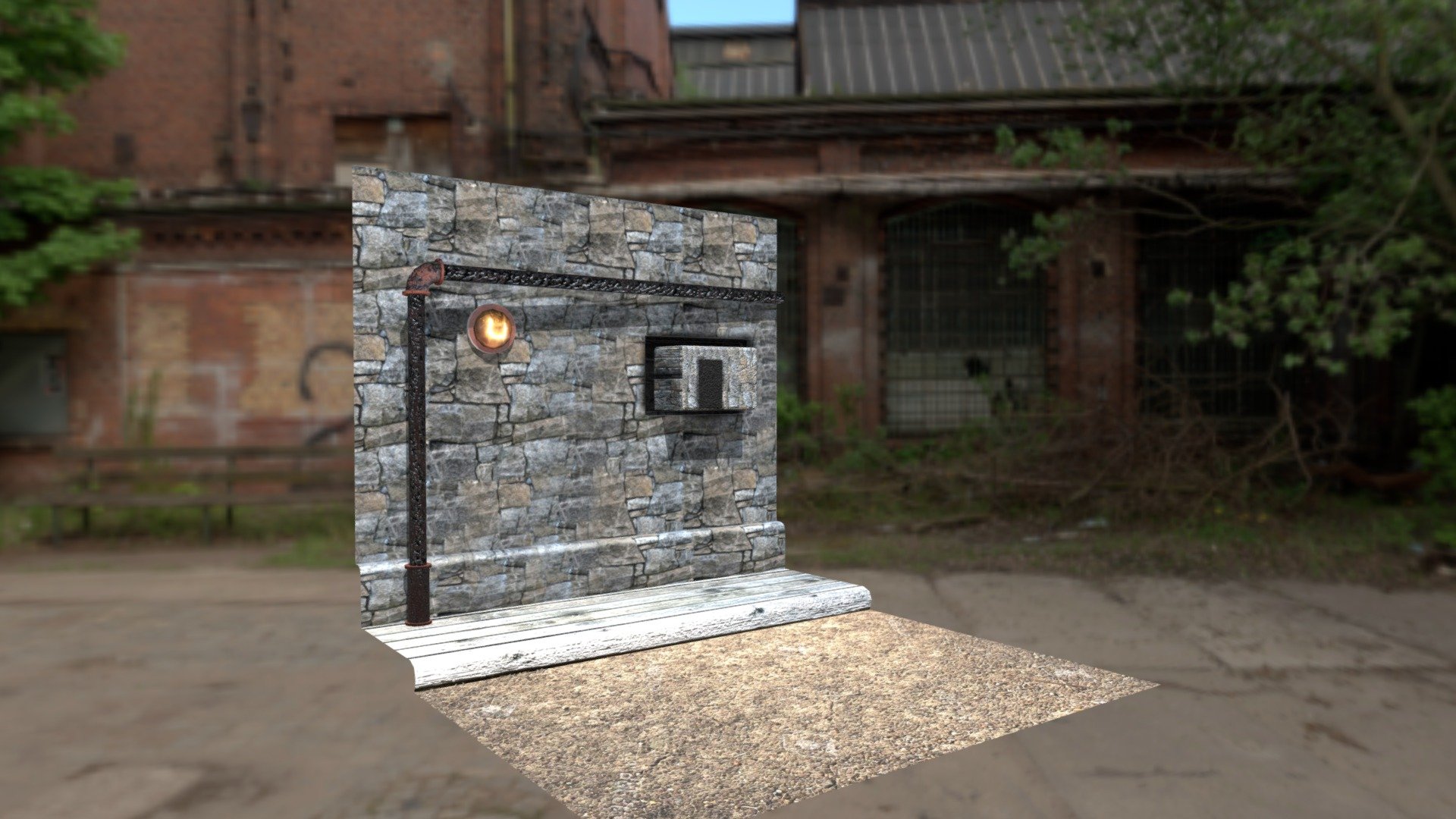Old town alley - 3D model by Zachary.Oxendine [8af9da8] - Sketchfab