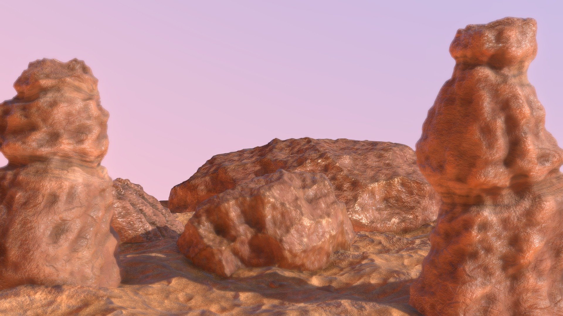 Rocky Desert Environment Bundle - 3D model by Outworld Studios ...