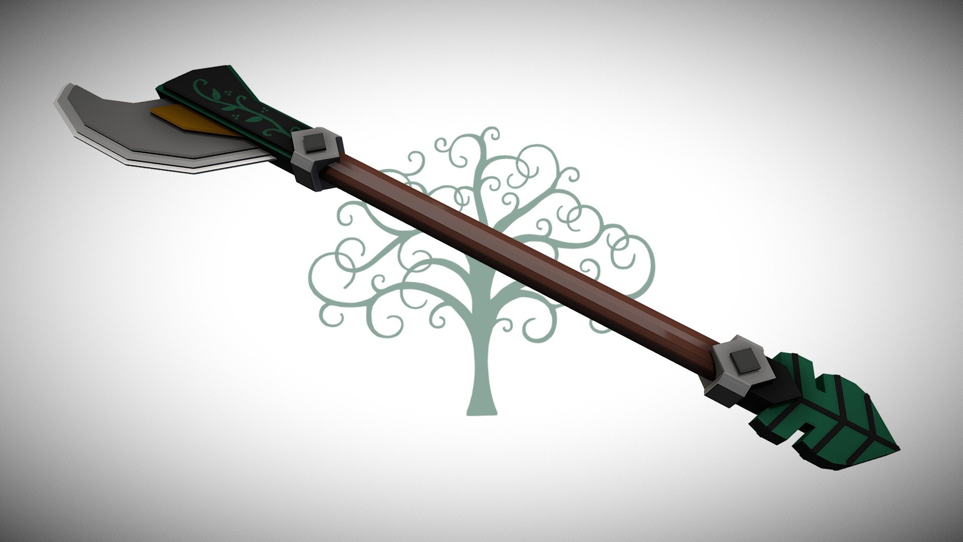 Wood Elf Axe - 3D model by V-Artistry (@Vahlgoul) [8afaa42] - Sketchfab