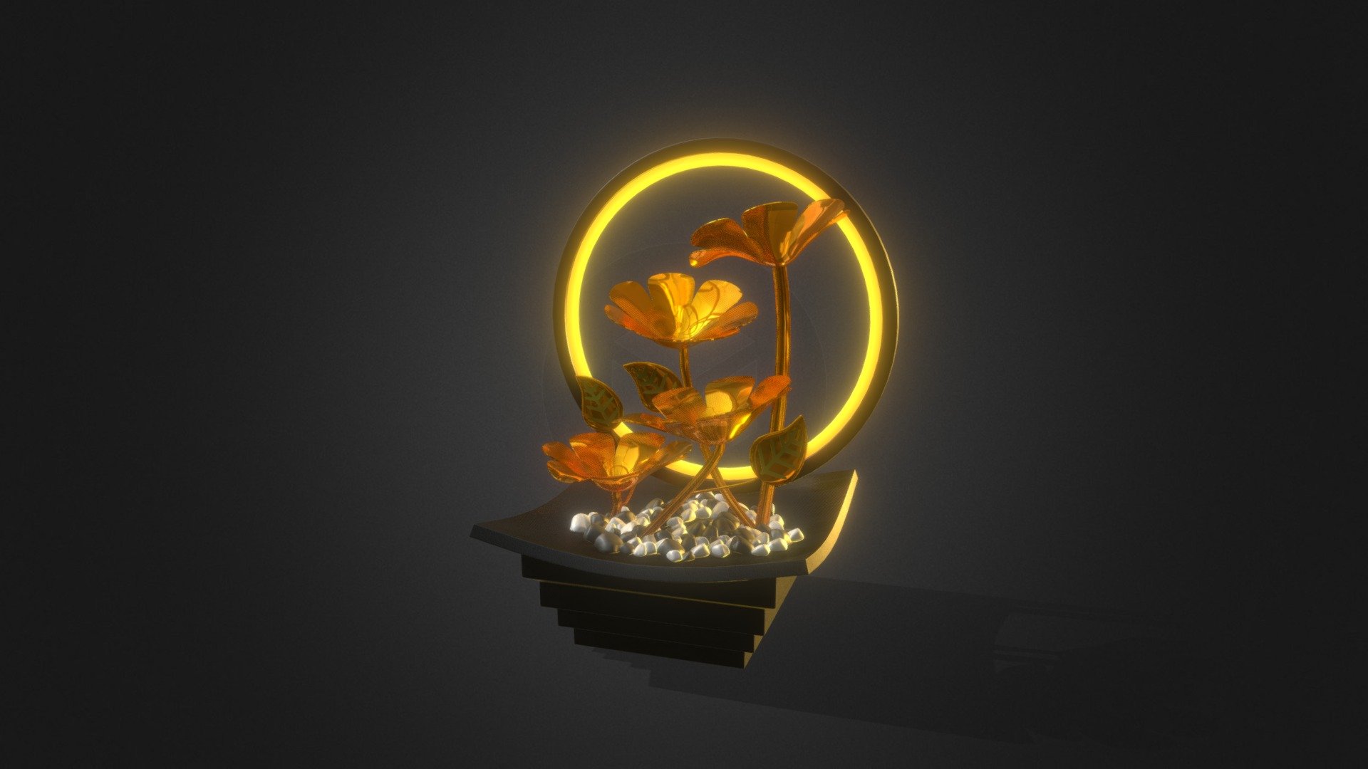 Glass flower decoration - Buy Royalty Free 3D model by Bladeblend ...