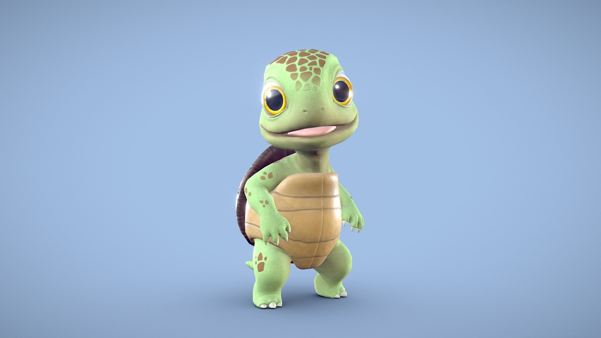 Cute little turtle - Buy Royalty Free 3D model by efrenfreeze [8afdc31 ...