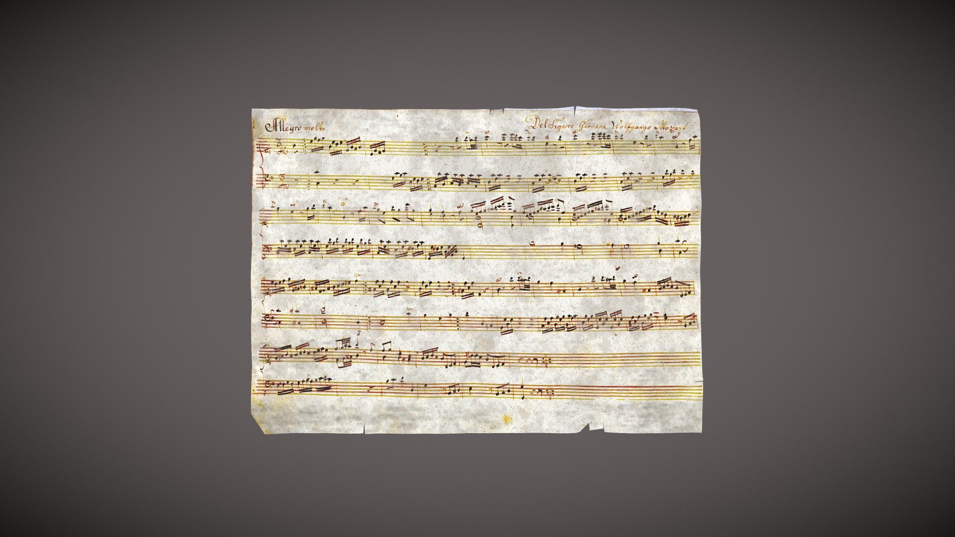 Motzart Original Manuscript 2 - 3D model by low.j.mike [8aff7c4 ...