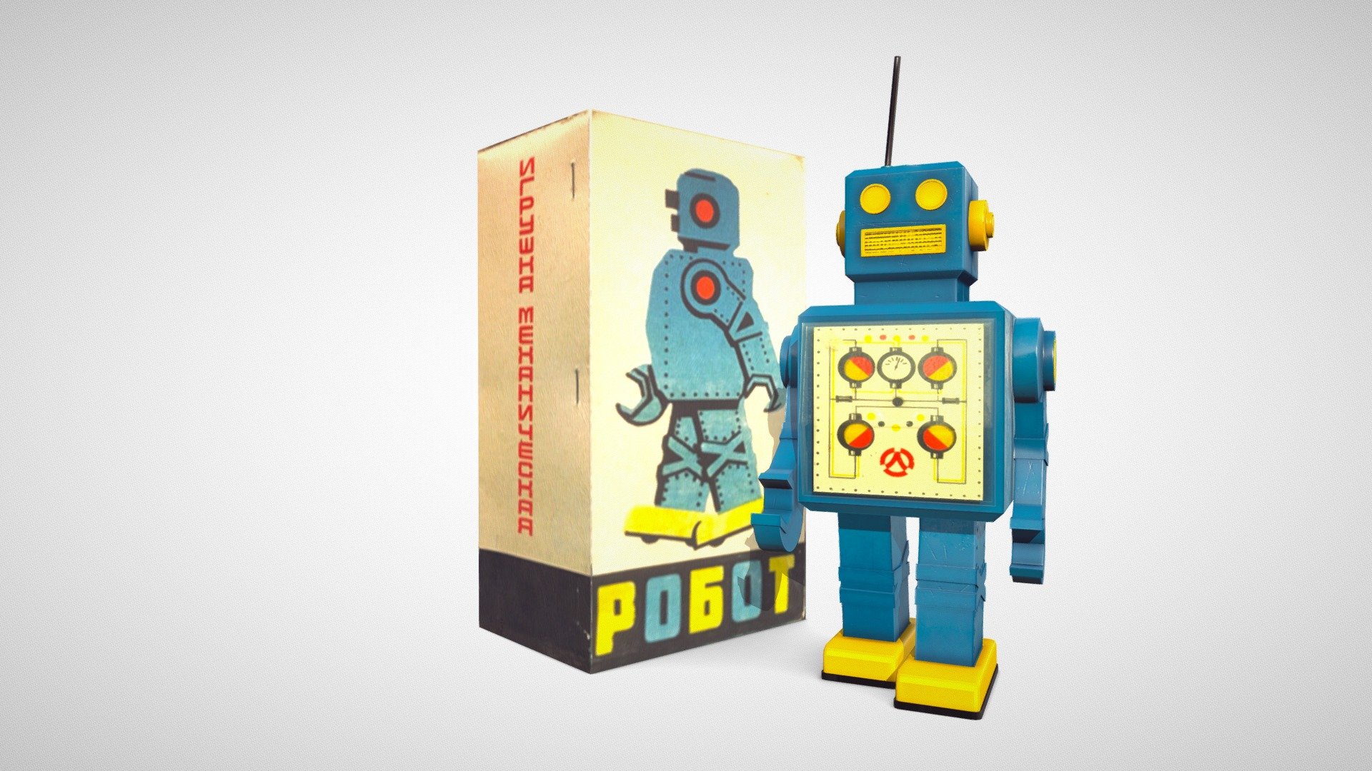 Clockwork toy "Robot", USSR, 1970s - Buy Royalty Free 3D model by ...